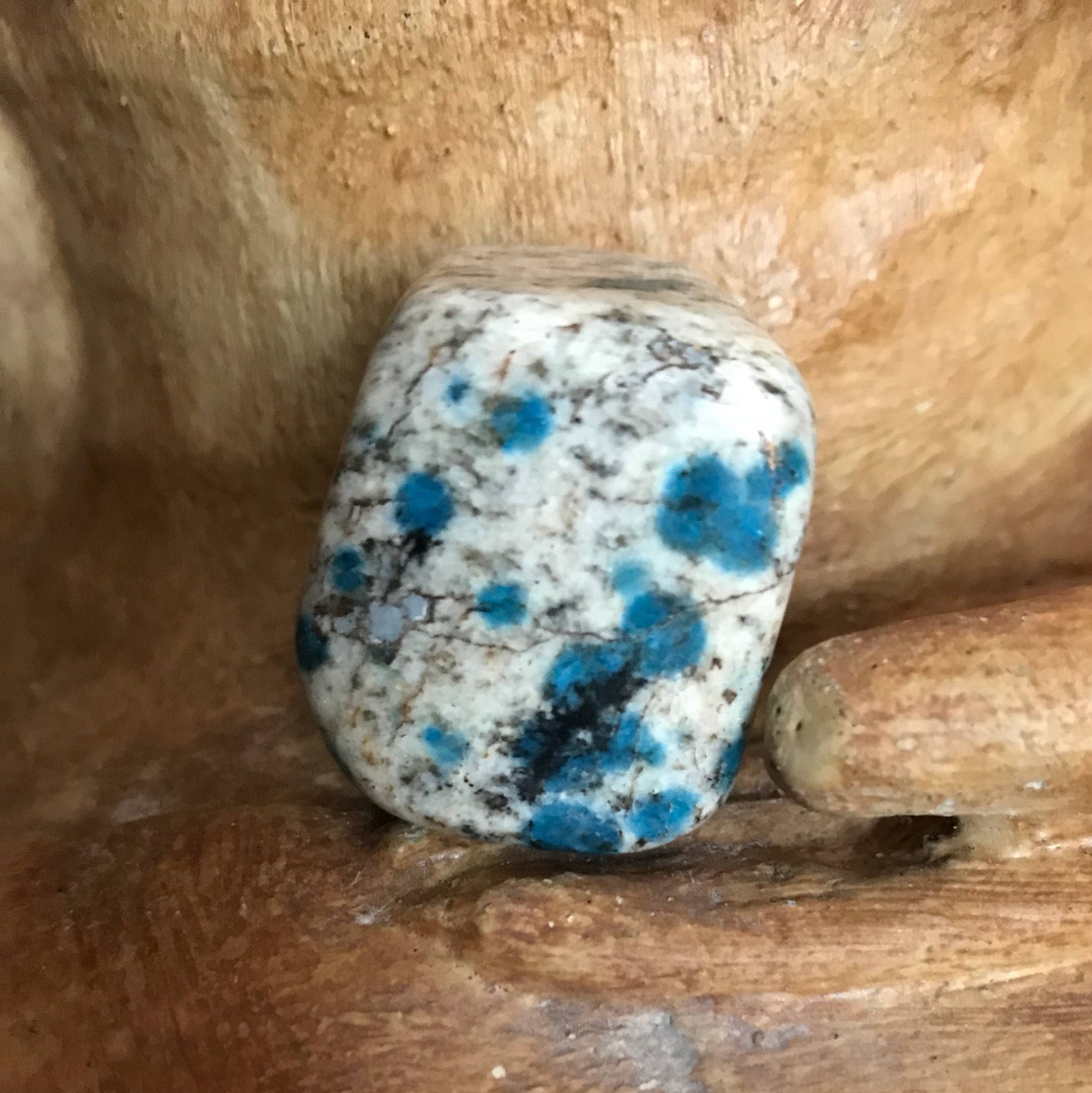 K2 Stone, Azurite in Granite, K2 Mountain, Pakistan, Polished, 43.9 ...