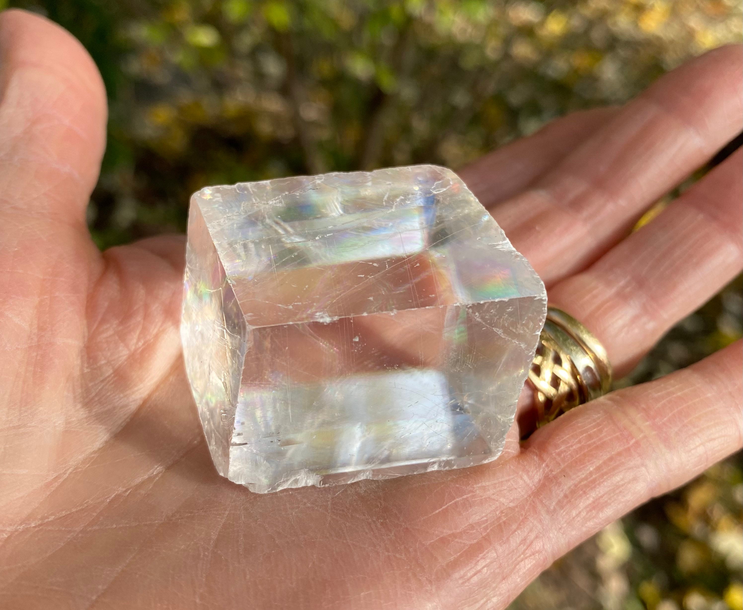 CALCITE, Optical, aka Viking Sunstone, Raw, Silver Veils, Rainbow ...