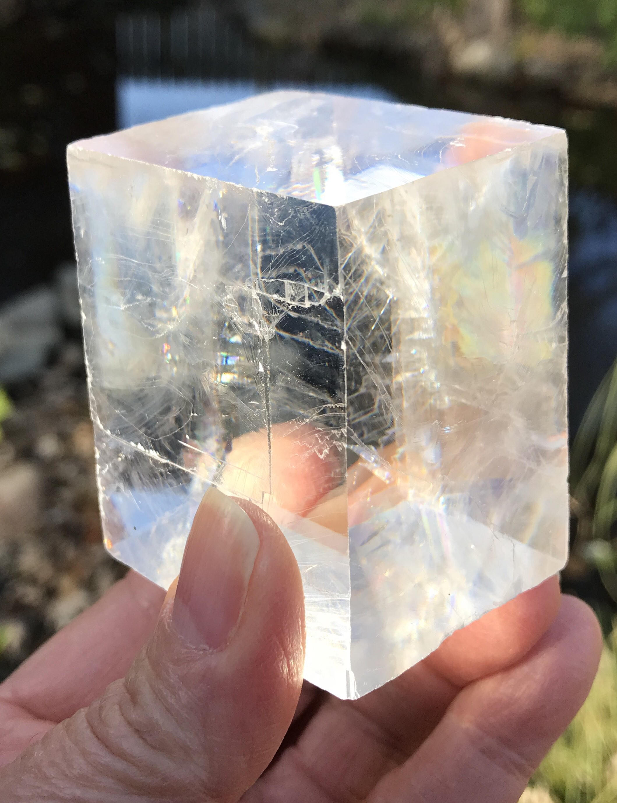 CALCITE, Optical Crystal, Water Clear, Rainbows, Viking Sunstone, Raw ...