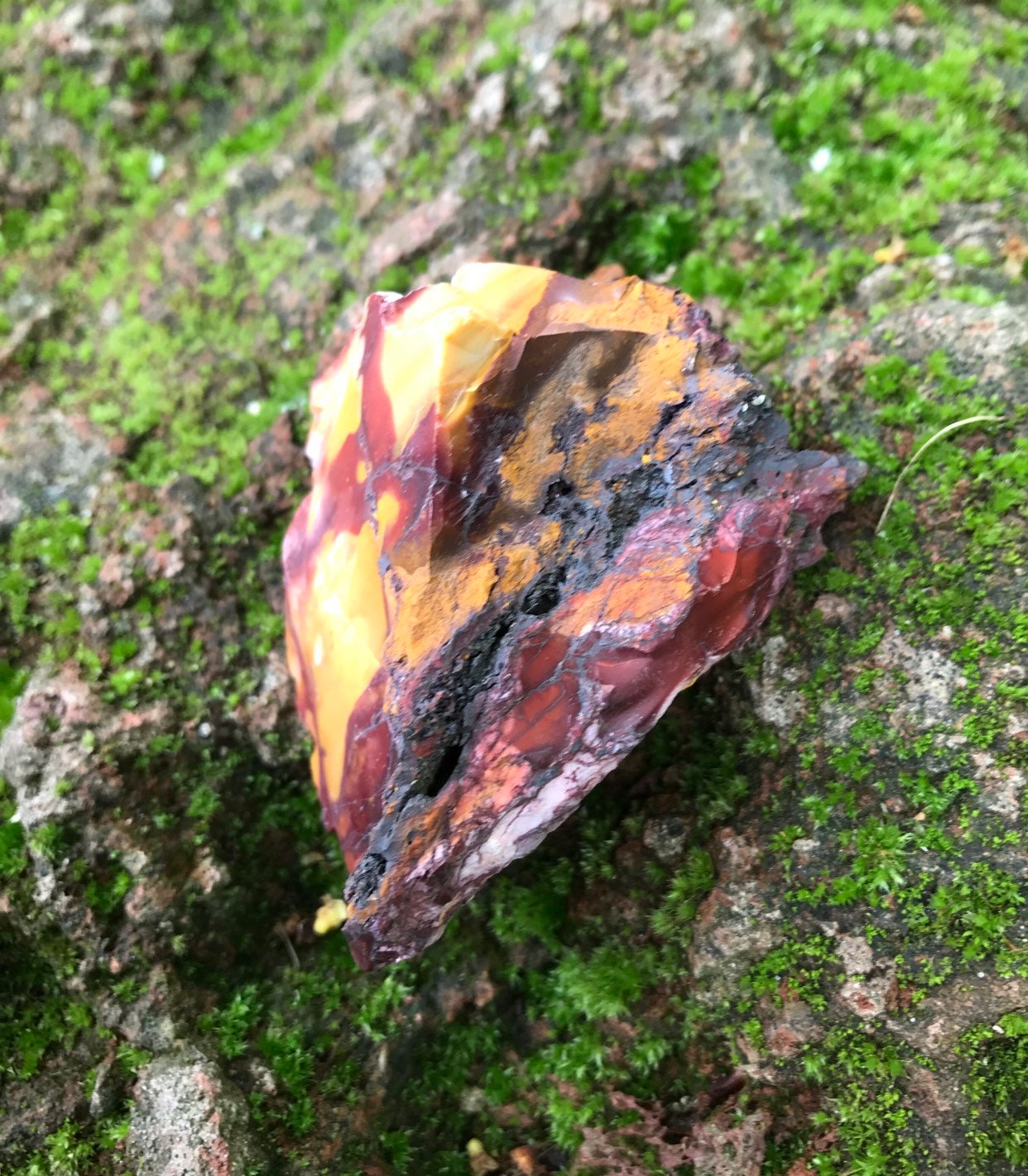 Raw Mookaite Jasper Palm Stone, 110.9 Grams, Australia, CR5331