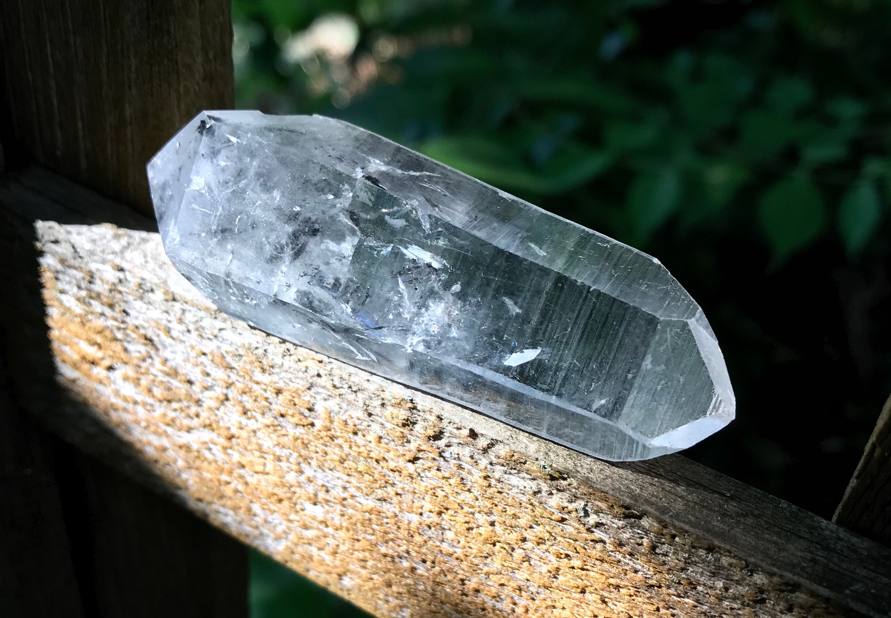 DT Tibetan Quartz, Polished, Carbon Included, Rainbow Points, 40.8 ...