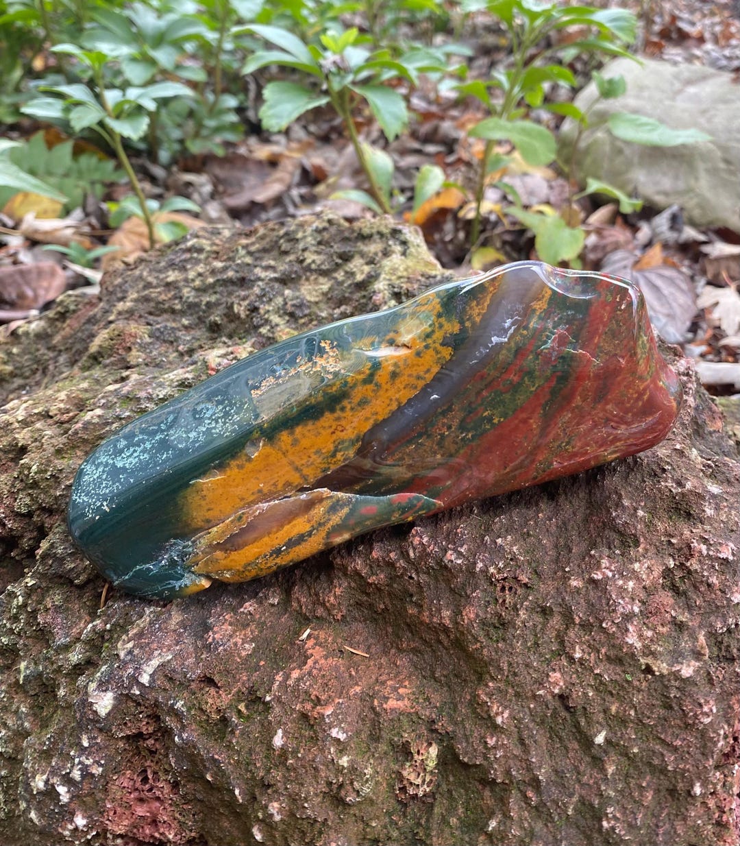 BLOODSTONE, 1-1/4 LBS Large Bloodstone, Polished, Freeform Colorful ...