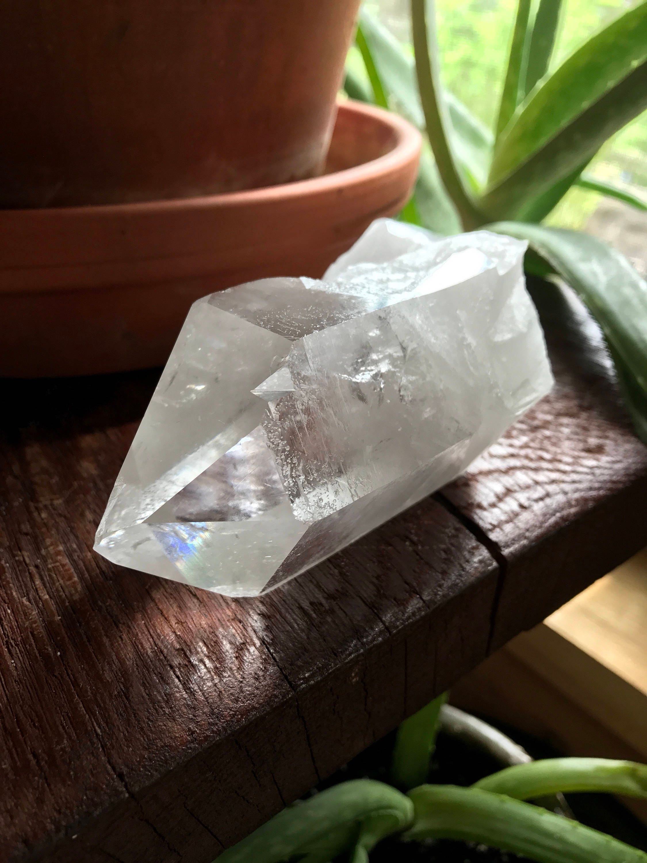Reserved for Aminah-Large Clear Raw Quartz Crystal, Brazil, Clean, 450. ...