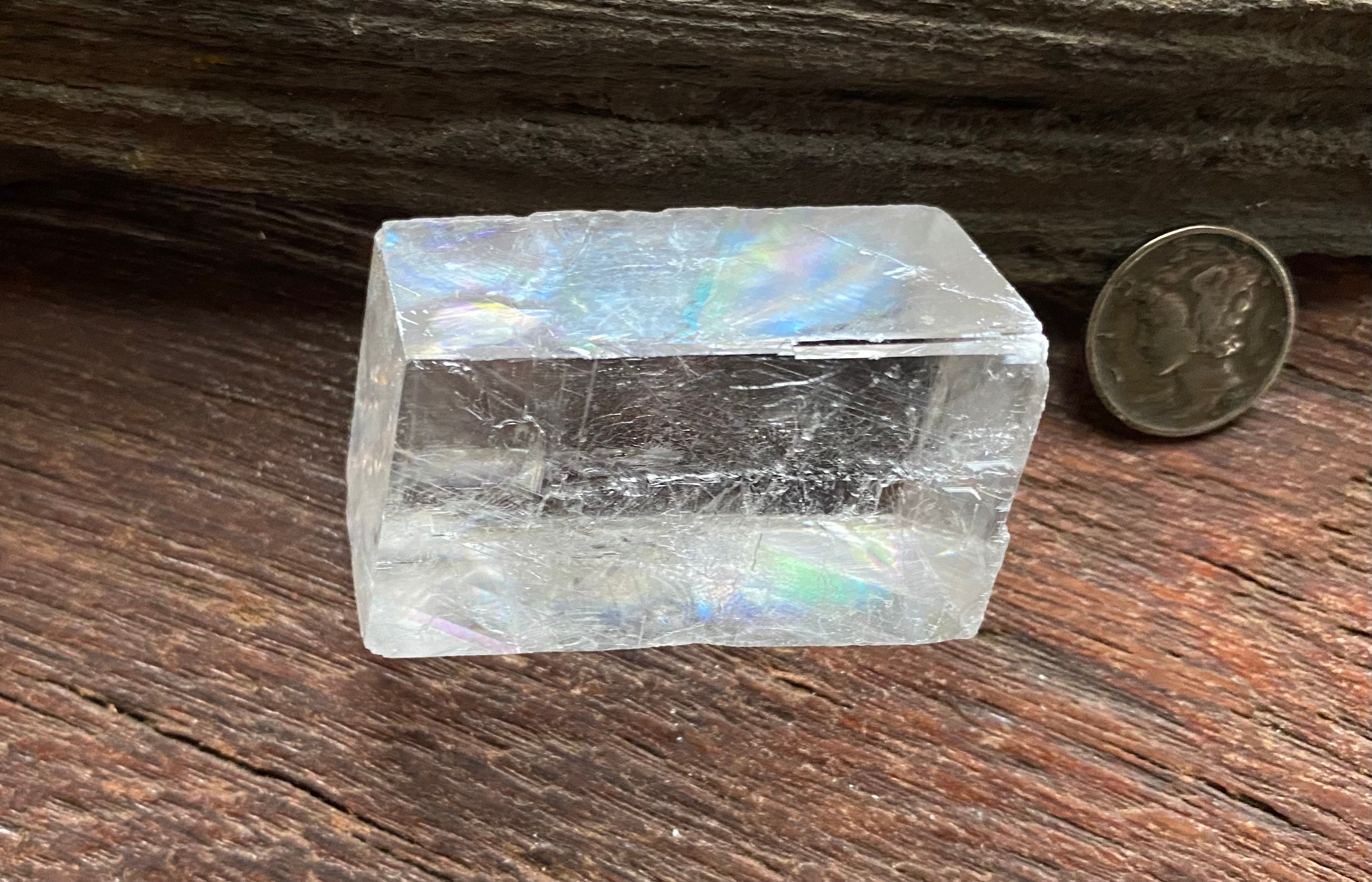 CALCITE, Optical, aka Viking Sunstone, Raw, Silver Veils, Rainbow ...