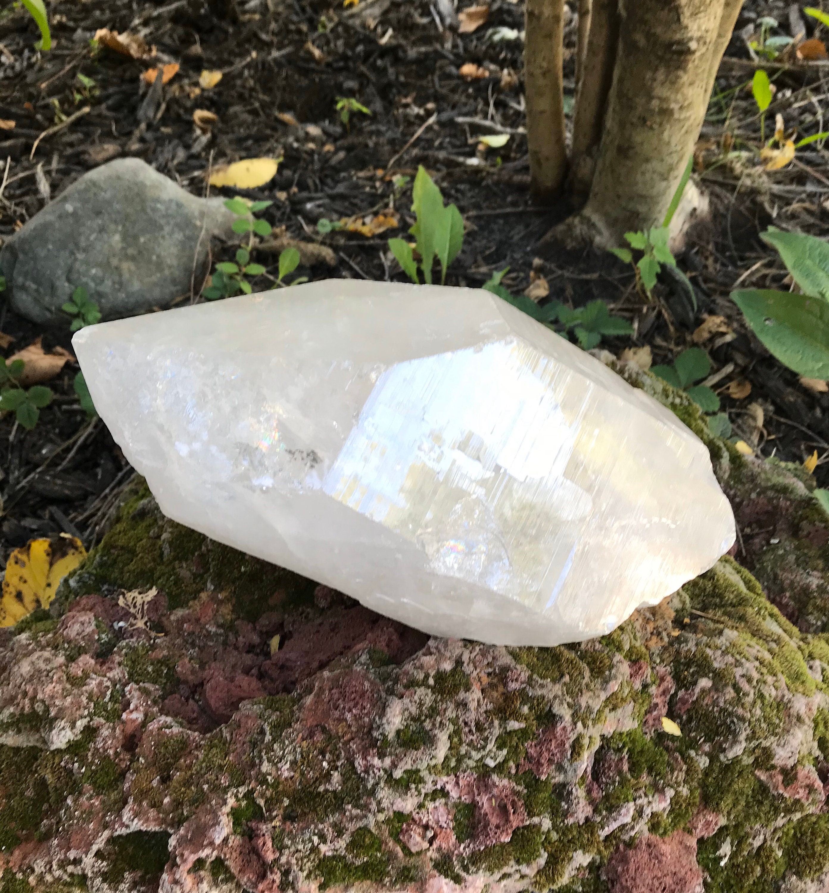 9 LBS Massive Raw DT Himalayan Quartz, Mine Fresh, Rainbow Points ...