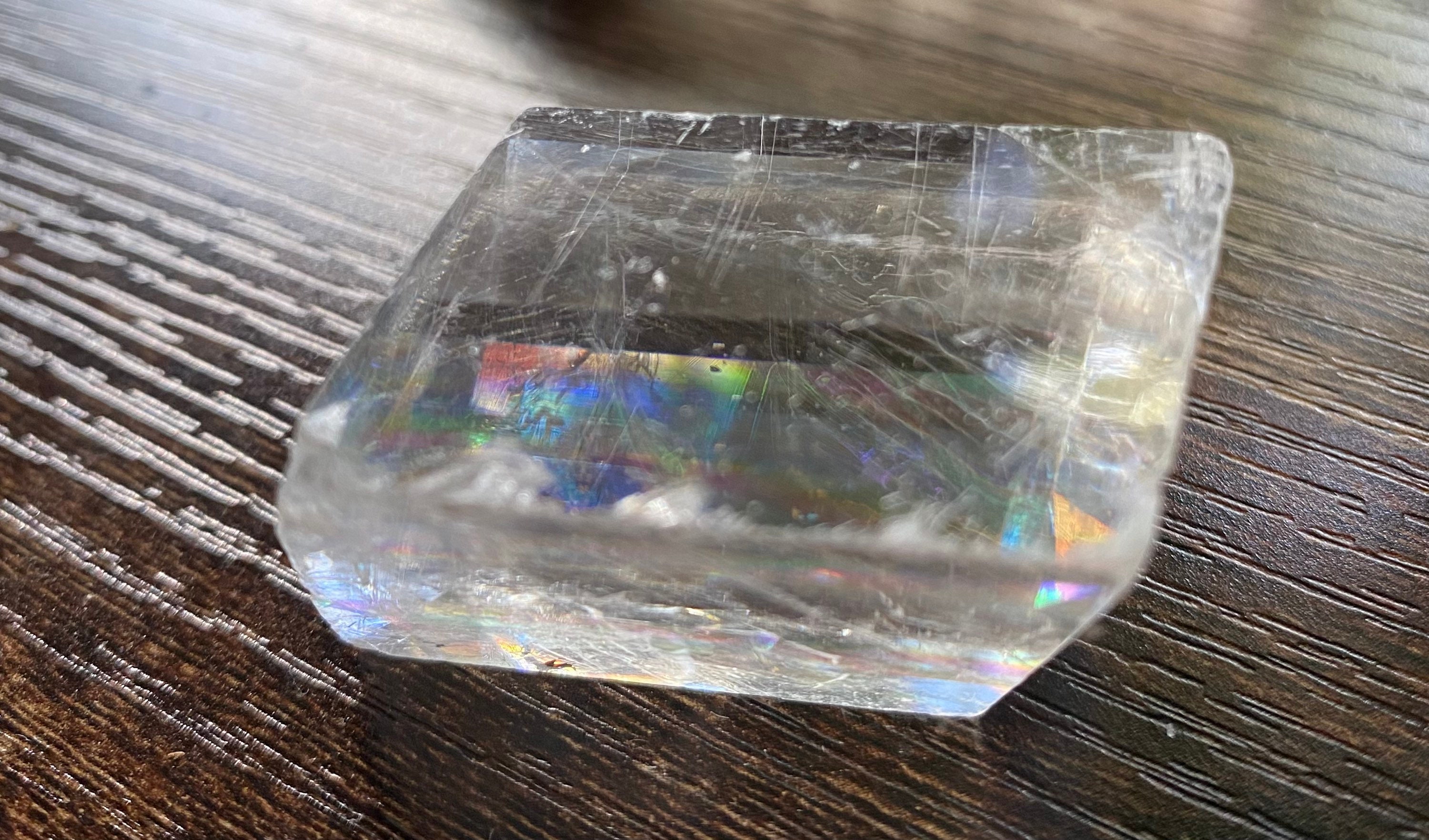 CALCITE, Optical, aka Viking Sunstone, Raw, Silver Veils, Rainbow ...