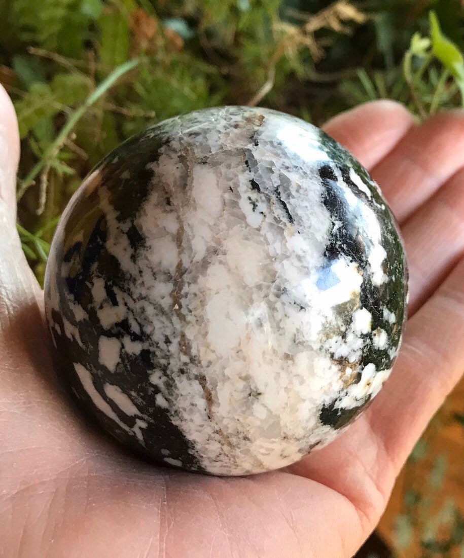 3/4 LB Zebra Stone Sphere, 62 mm, Dolomitic Limestone, Africa, 348.2 ...