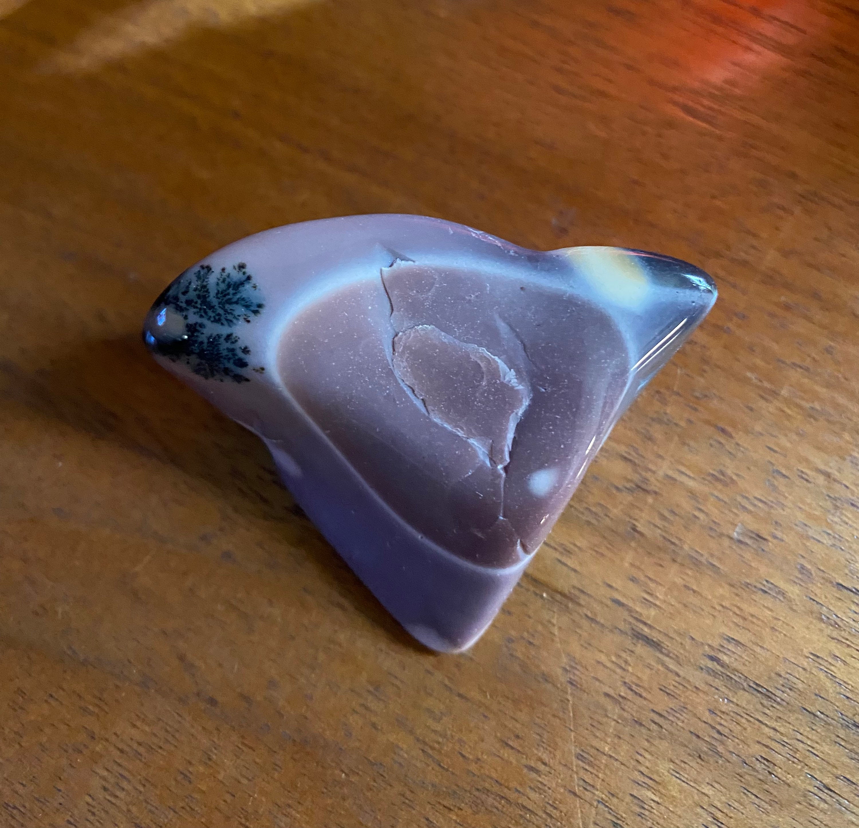 Mookaite Jasper Free Form Palm Stone, Purple, Orbicular, Dendritic ...