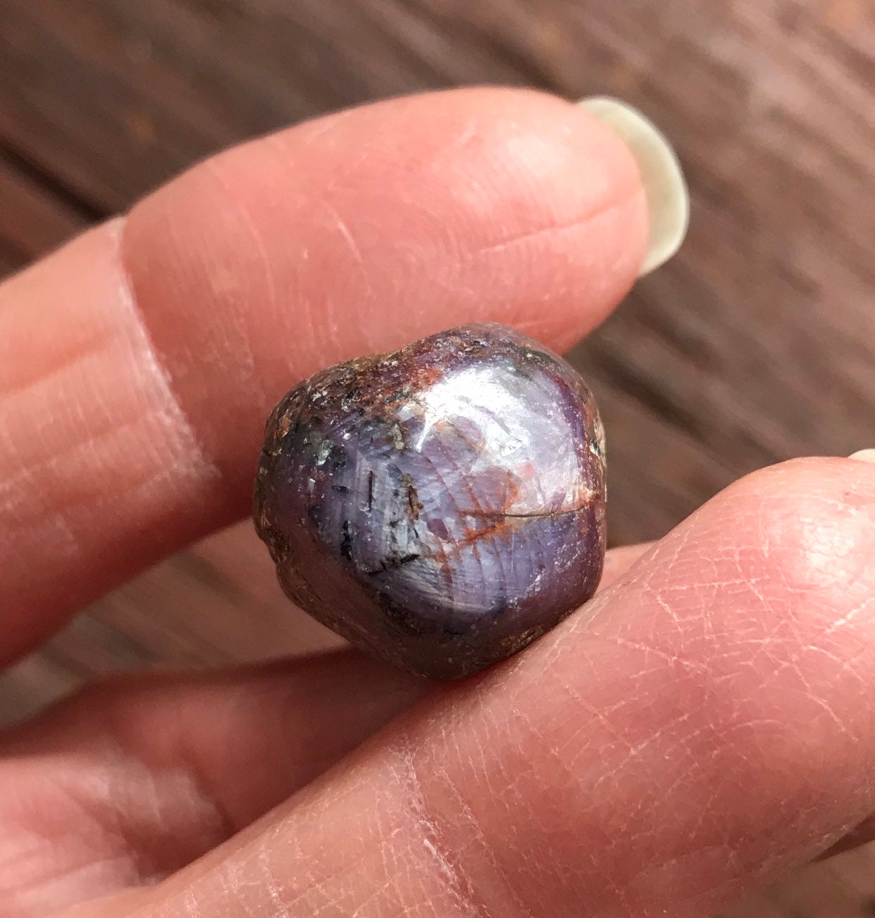 Purple Sapphire, Raw Corundum, Polished One End, Sri Lanka, 13.7 Grams ...