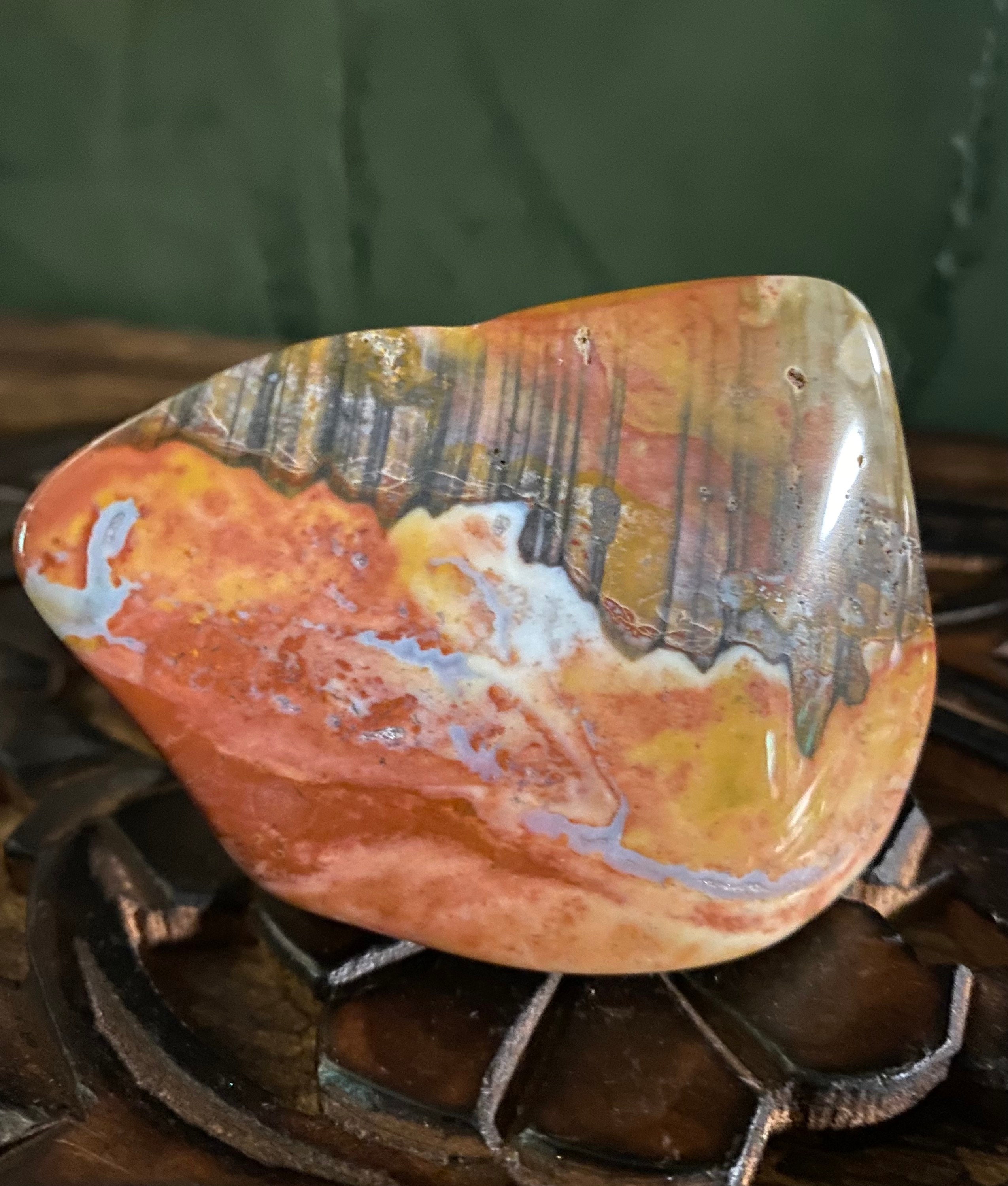 Rainbow Flint, Beautifully Colored & Polished Standing Stone, Warrior ...