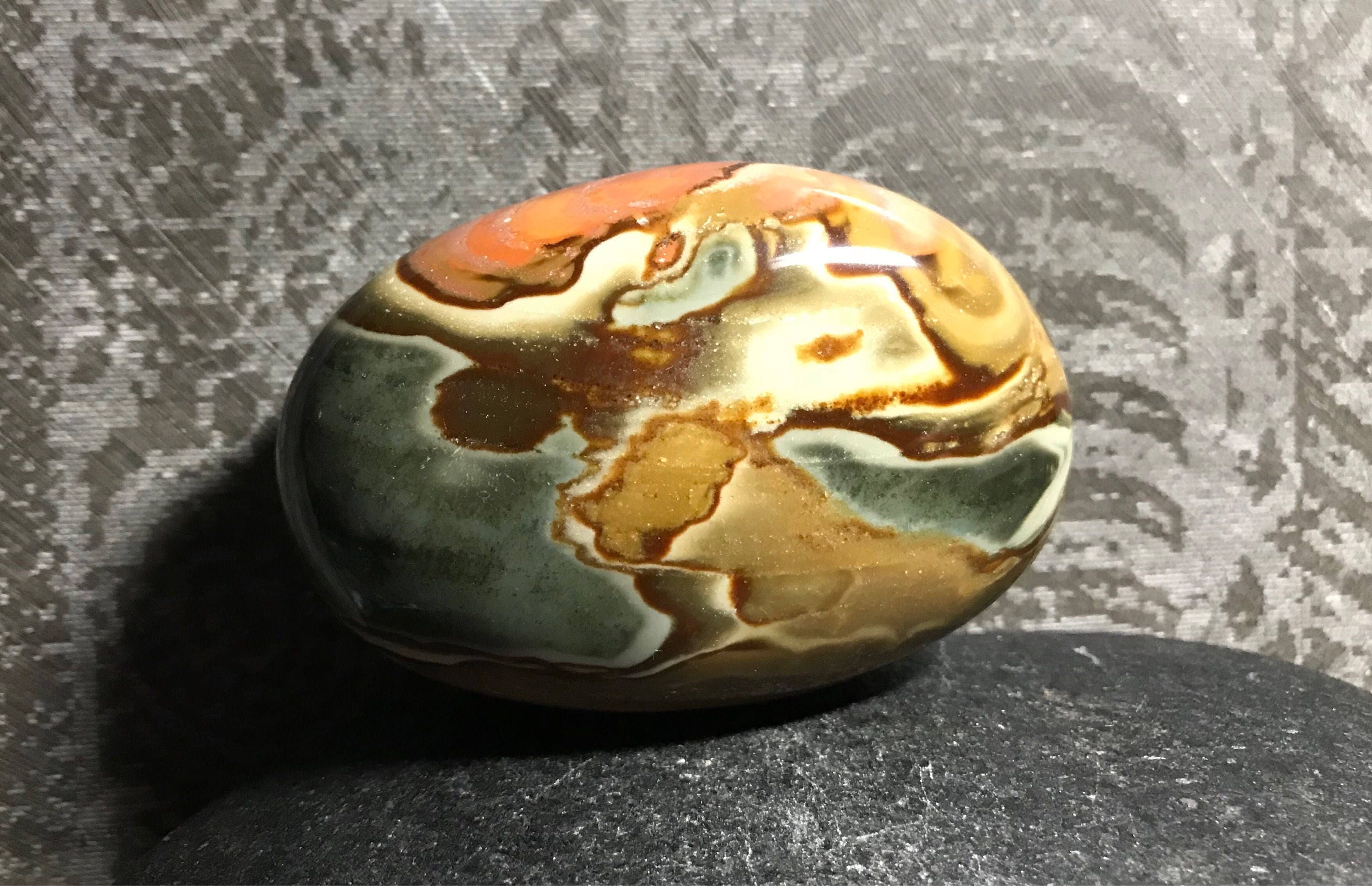 Reserved for Gatorchomp*Polychrome Jasper, Polished Palm Stone, 192.6 ...