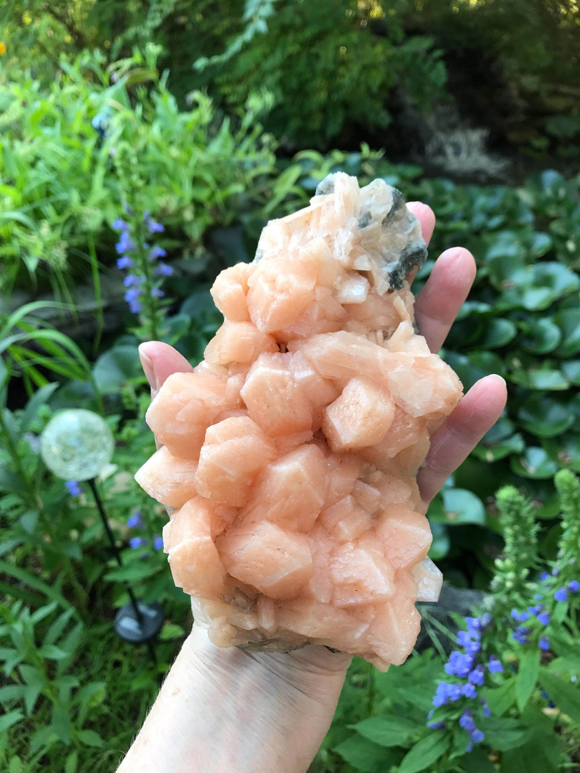 Large Peach Stilbite Crystal, Manifestation, Healing, 1.62 Lbs., India ...