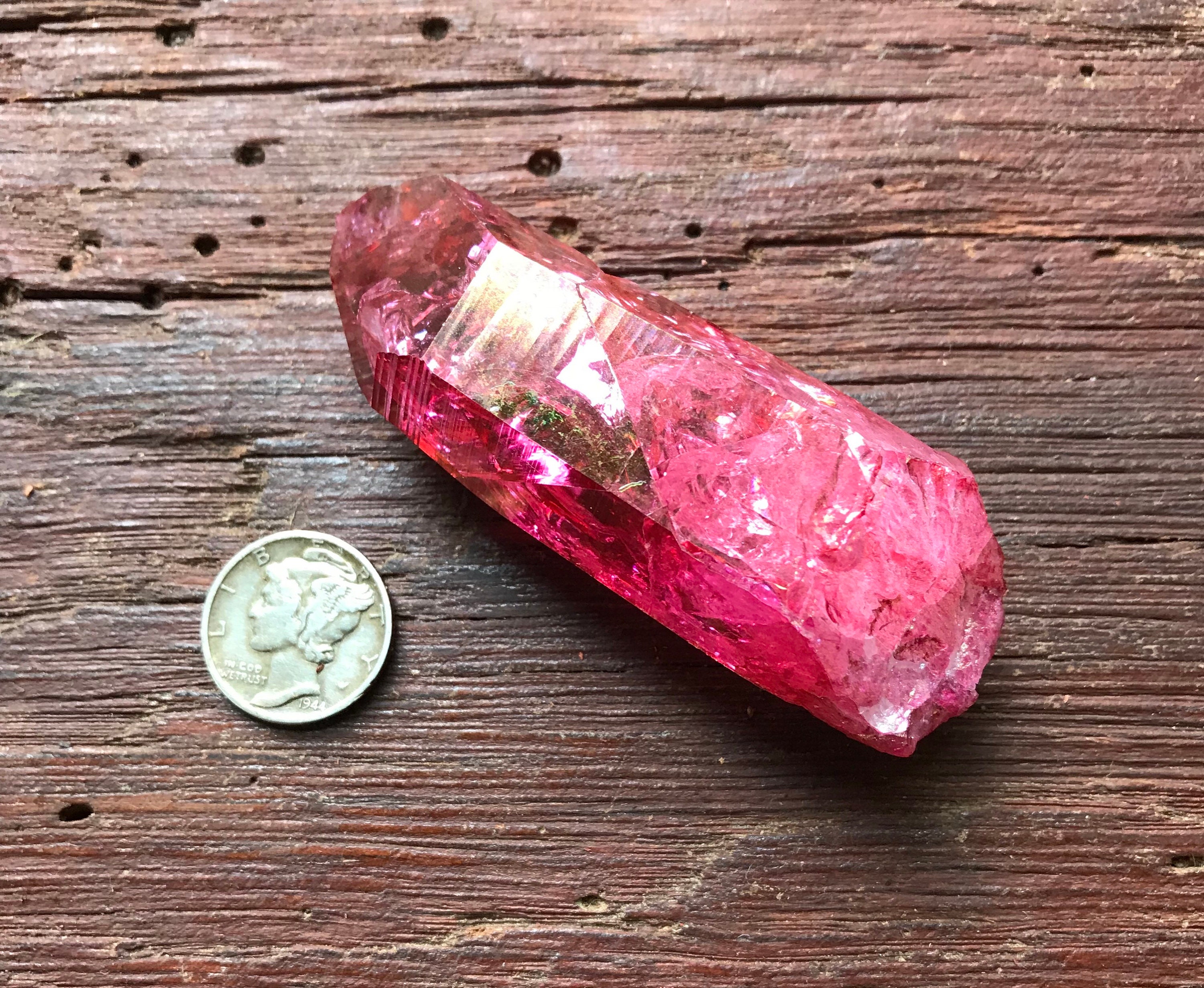 Channeler, Ruby Aura Quartz, 7-3 Raw Crystal, Rainbows, Keeper of the ...