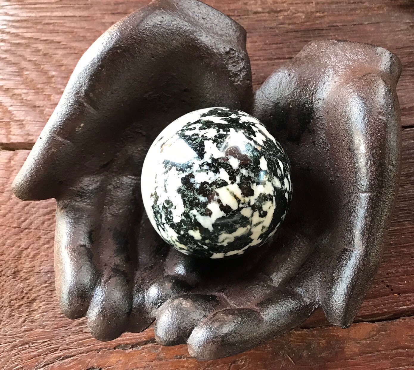 3/4 LB Zebra Stone Sphere, 62 mm, Dolomitic Limestone, Africa, 348.2 ...