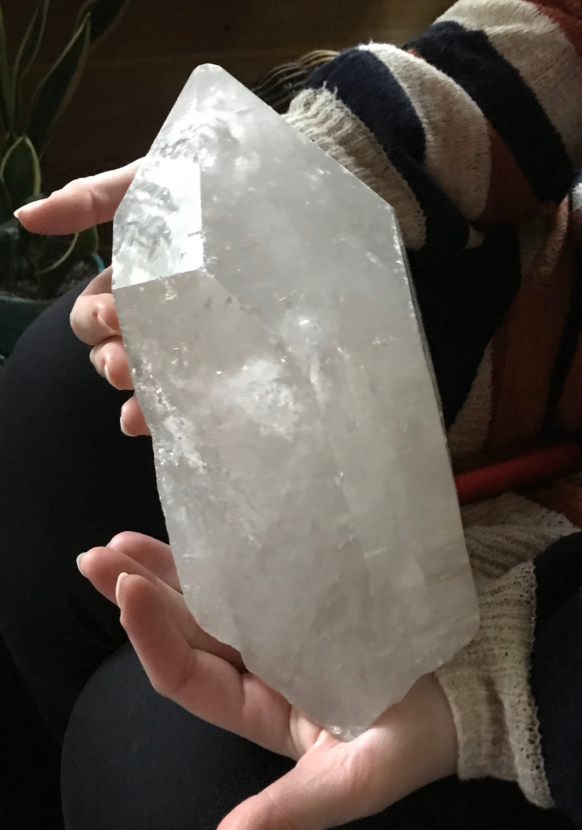 9 LBS Massive Raw DT Himalayan Quartz, Mine Fresh, Rainbow Points ...