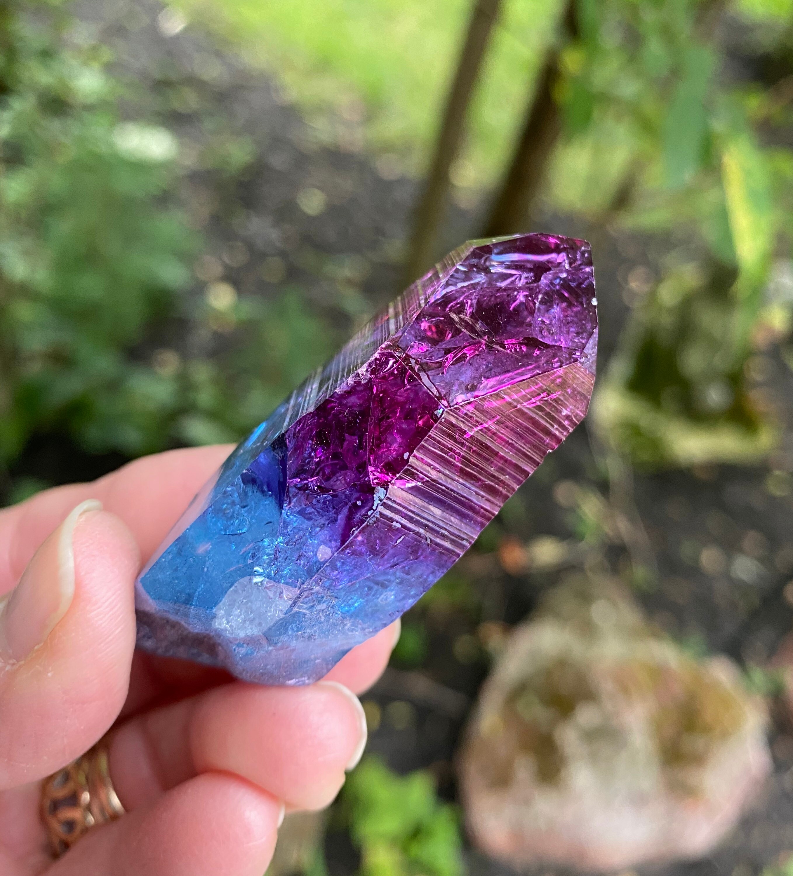 Blueberry & Raspberry Hybrid Aura Channeling Quartz, Arkansas, 39.80 ...