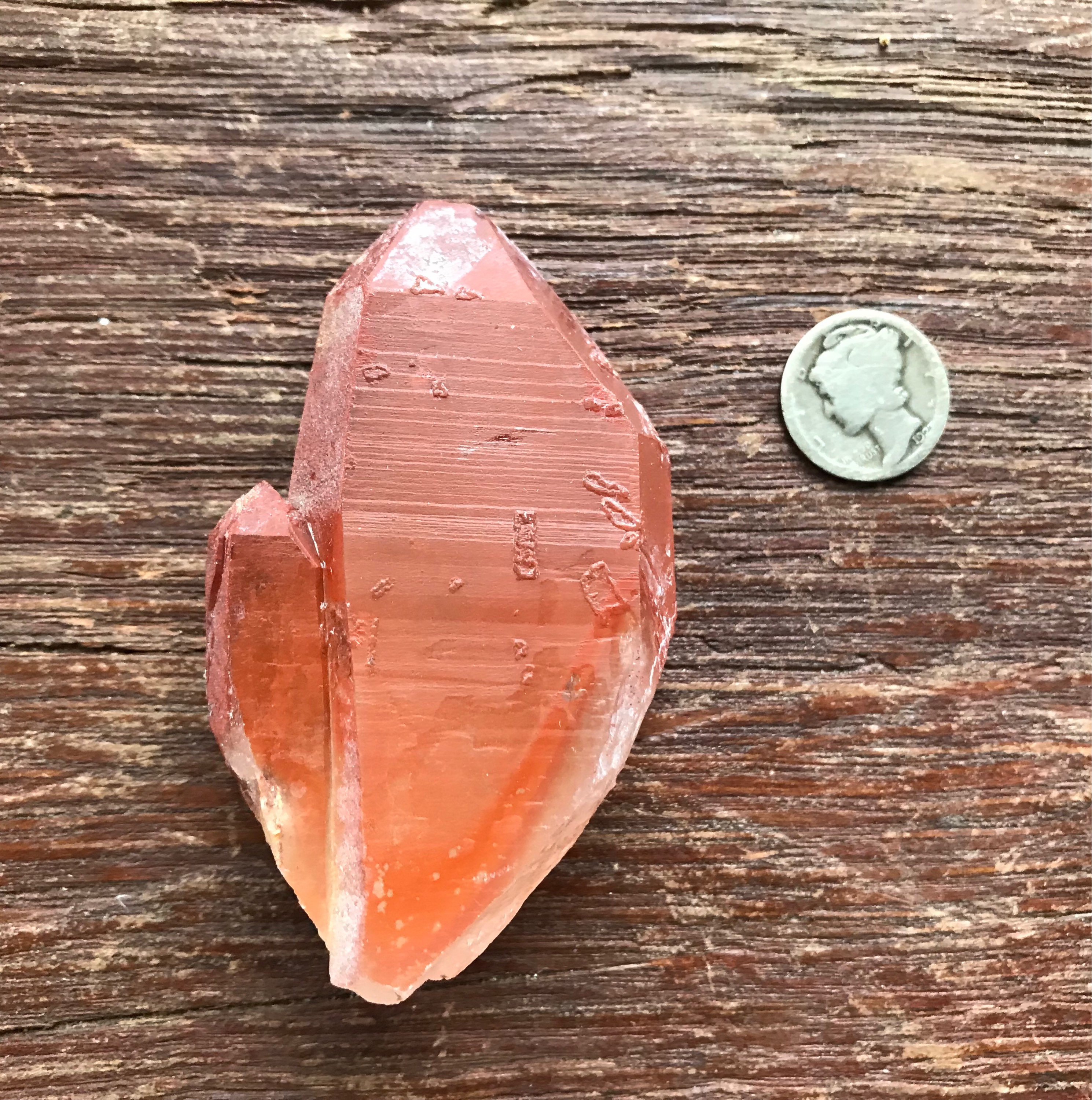 RED DRAGON Quartz, Twinning, Raw, Red Hematite Coated, Morocco, 83.2 ...