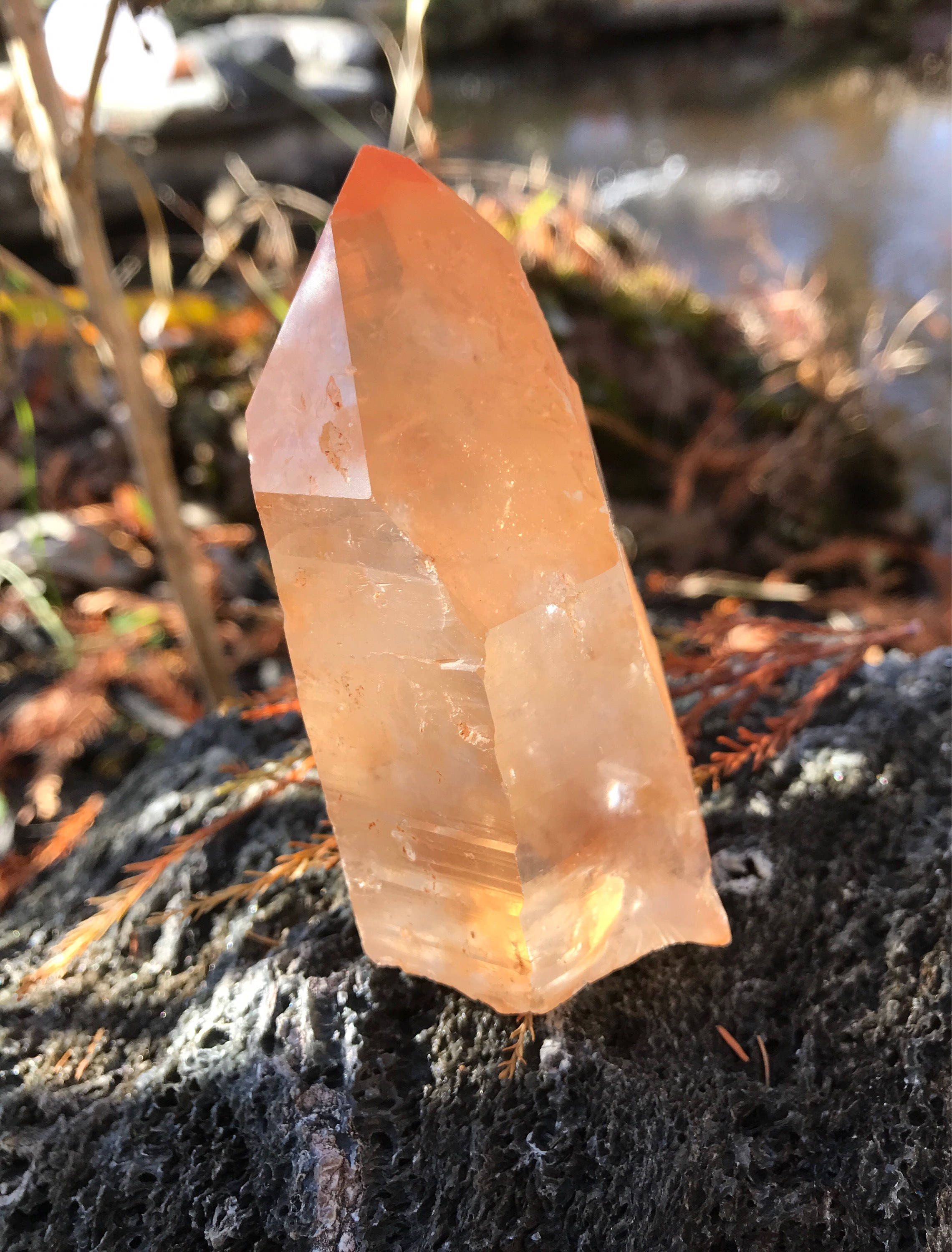 LEMURIAN Seed Quartz Crystal, Large, Raw, Orange, Bridge Crystals, Mine ...