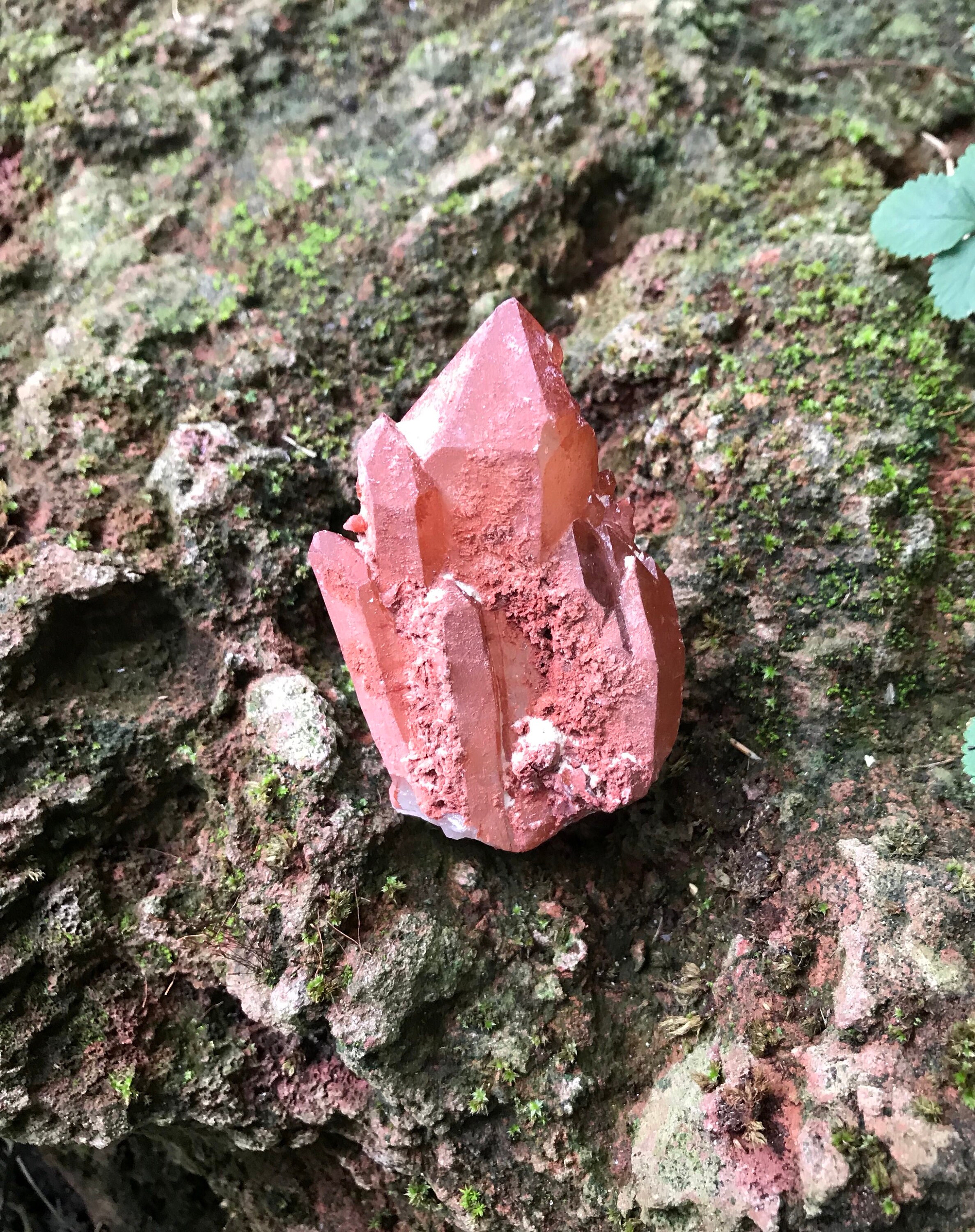 RED DRAGON Quartz Cluster, Raw, Red Hematite Coated, Morocco, 87.0 ...