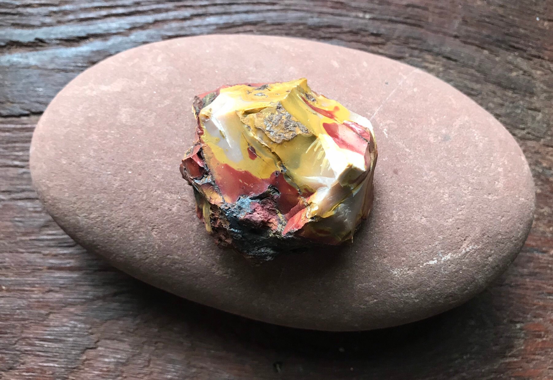 Sold to Julio 7/8* Raw Mookaite Jasper Palm Stone, 99.3 Grams ...