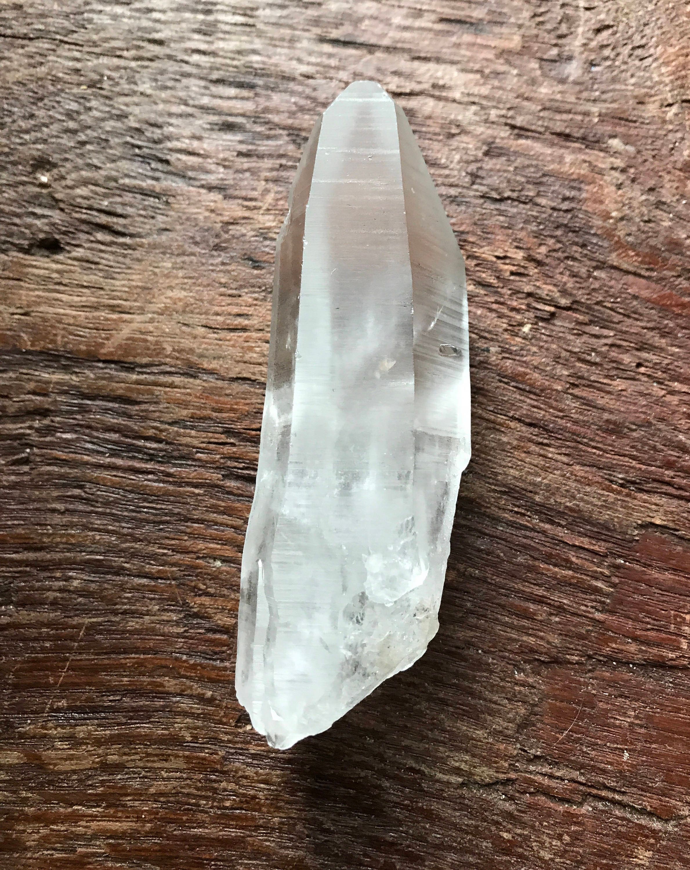Raw Lemurian Quartz Point, Large Key, Mine Fresh, Brazil, 109.3 Grams ...