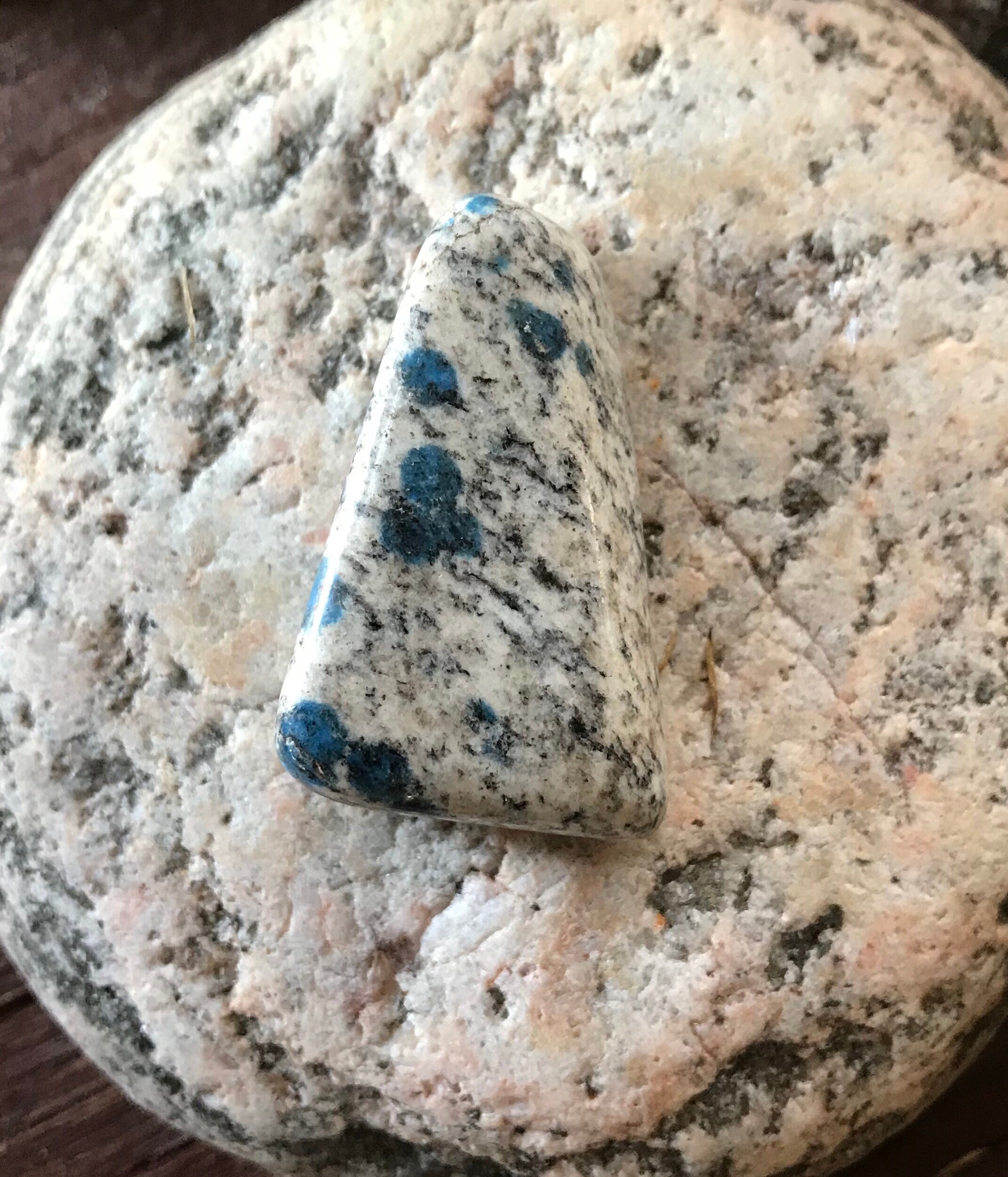 K2 Stone, Azurite in Granite, K2 Mountain, Pakistan, Polished, 26.2 ...