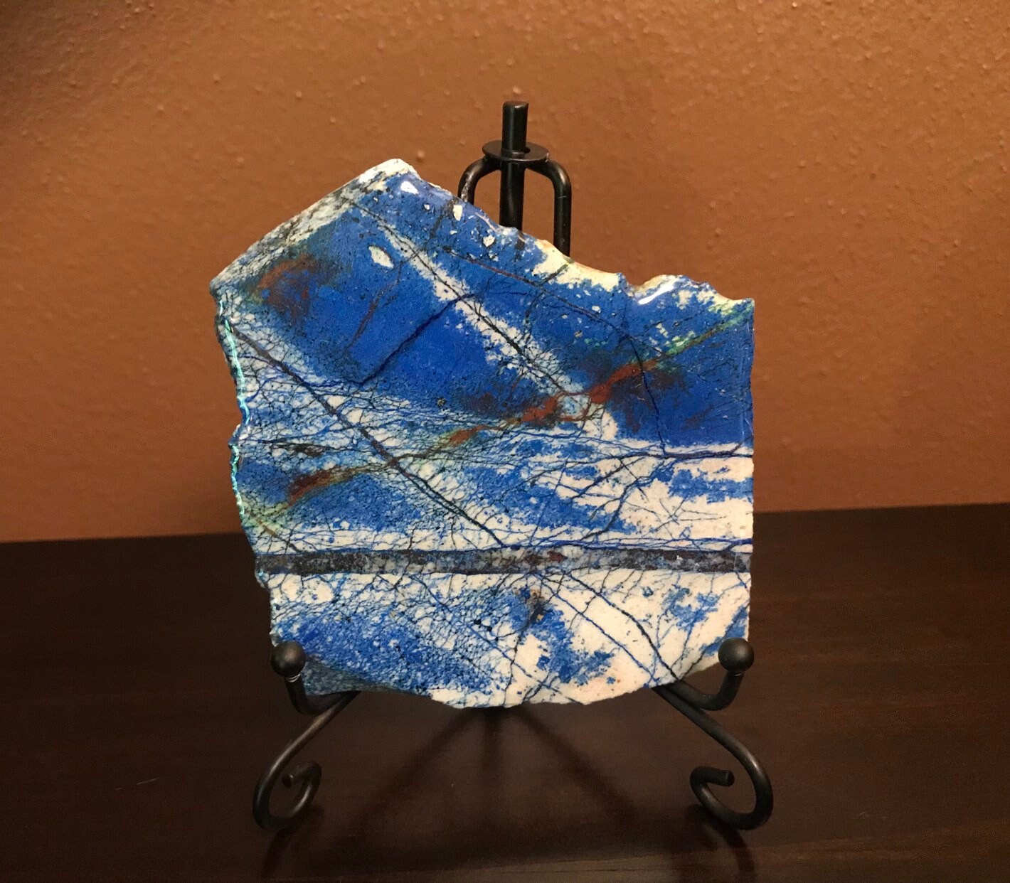 Azurite Slab, With Cuprite & Limonite, Polished Face, Arizona, 84.5 ...