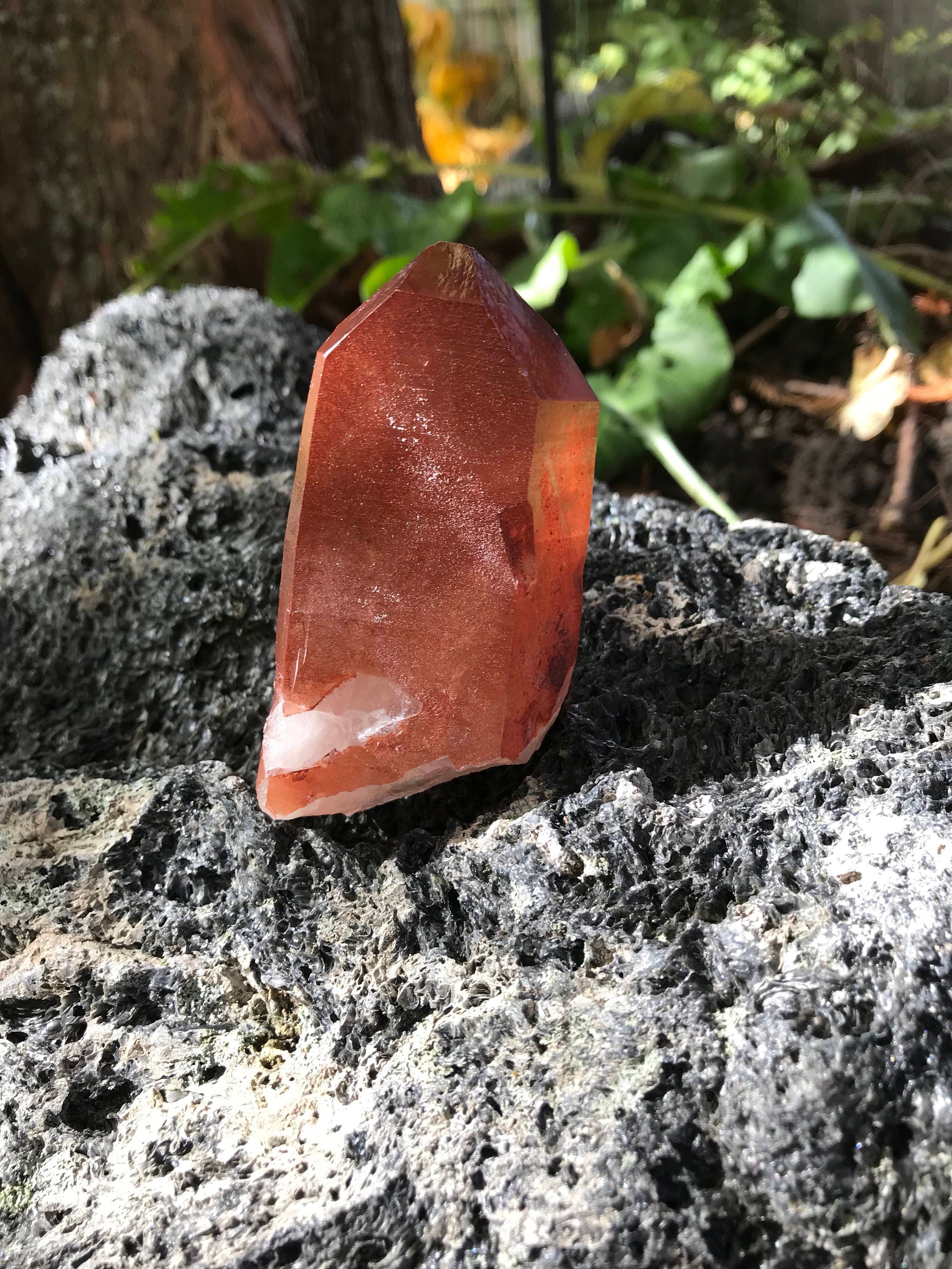RED DRAGON Quartz, Large, Raw, Red Hematite Coated, Morocco, 117.8 ...