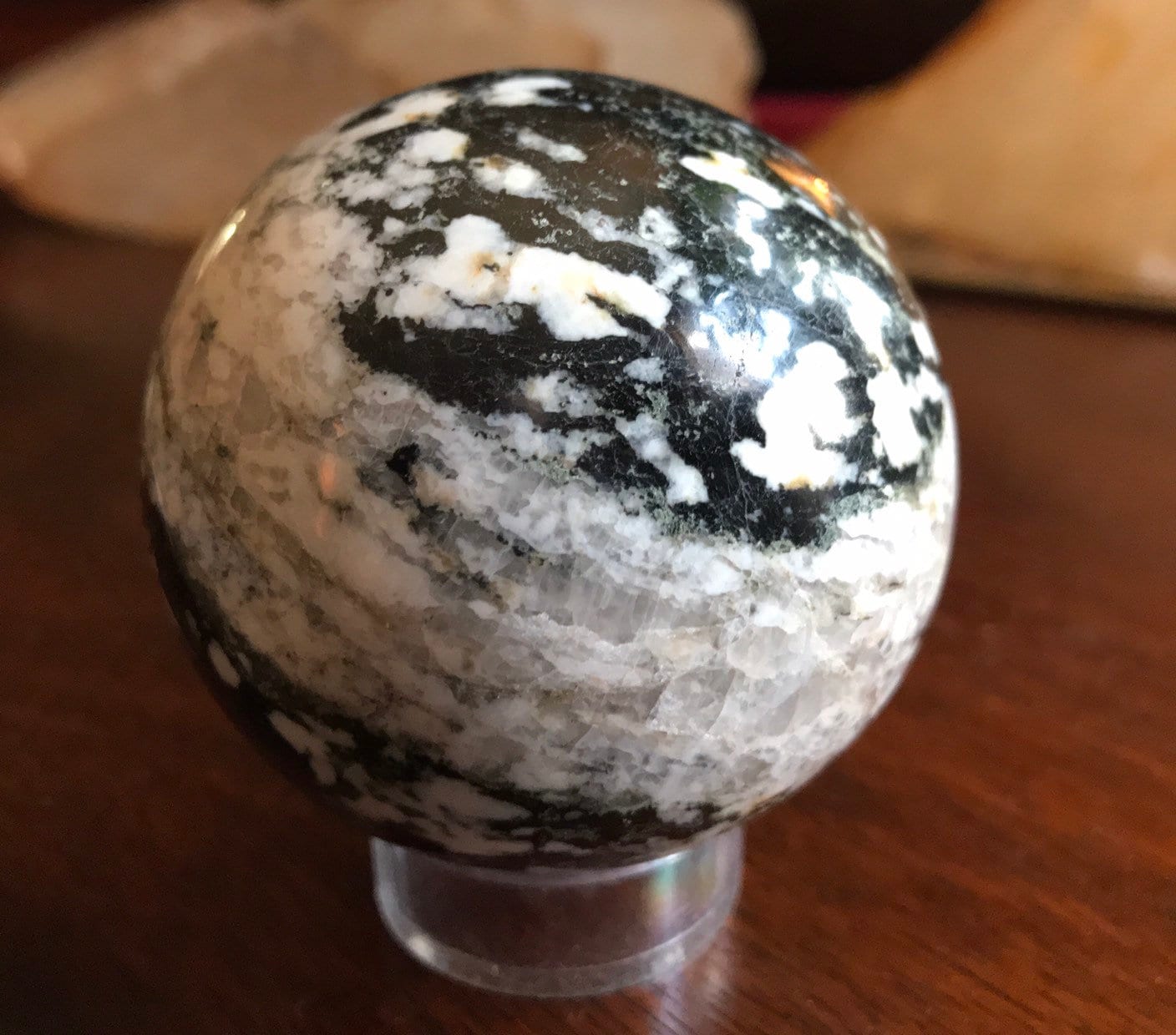 3/4 LB Zebra Stone Sphere, 62 mm, Dolomitic Limestone, Africa, 348.2 ...
