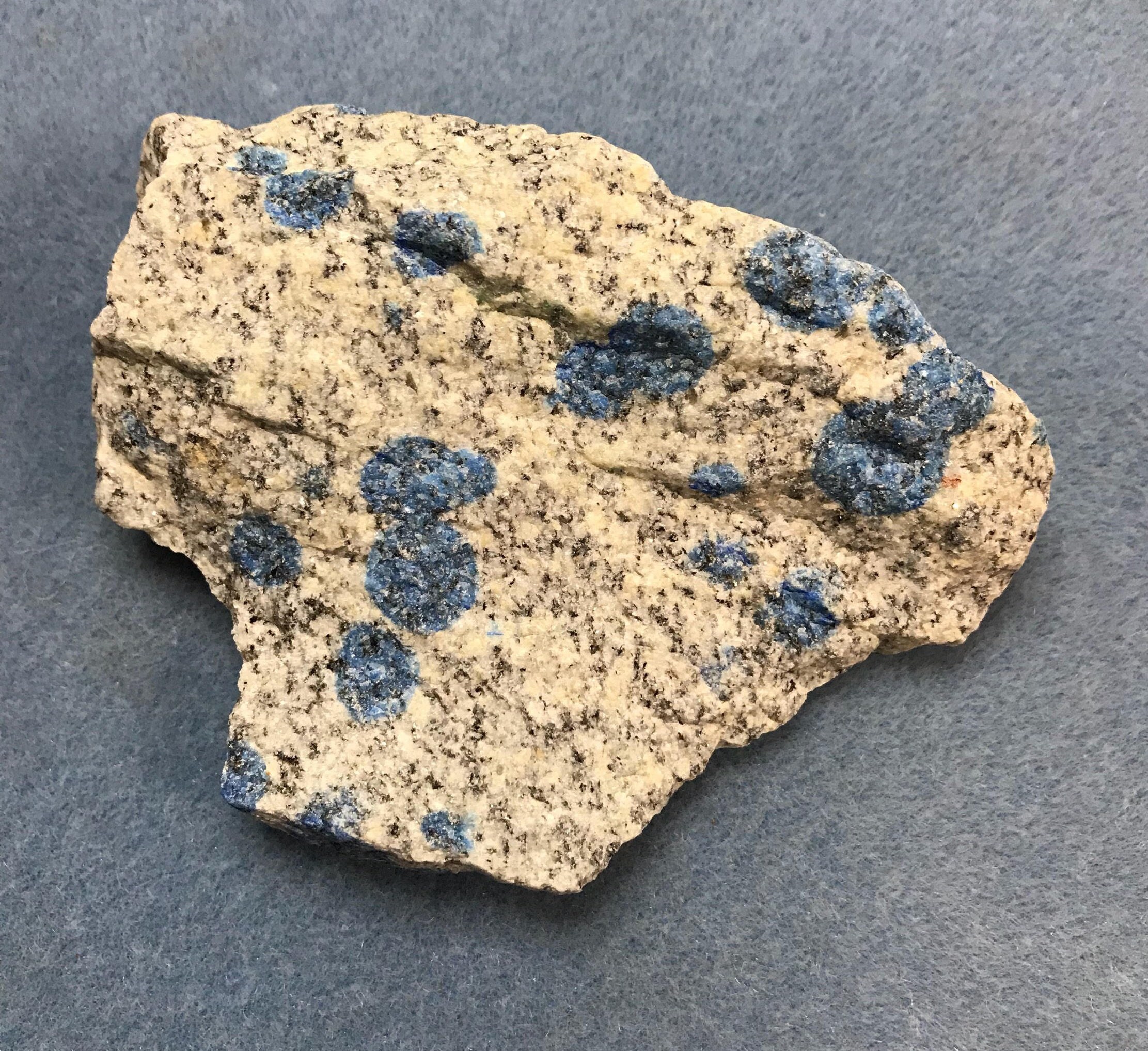 K2 Stone, Raw Azurite in Granite, K2 Mountain, Pakistan, 128.6 Grams ...