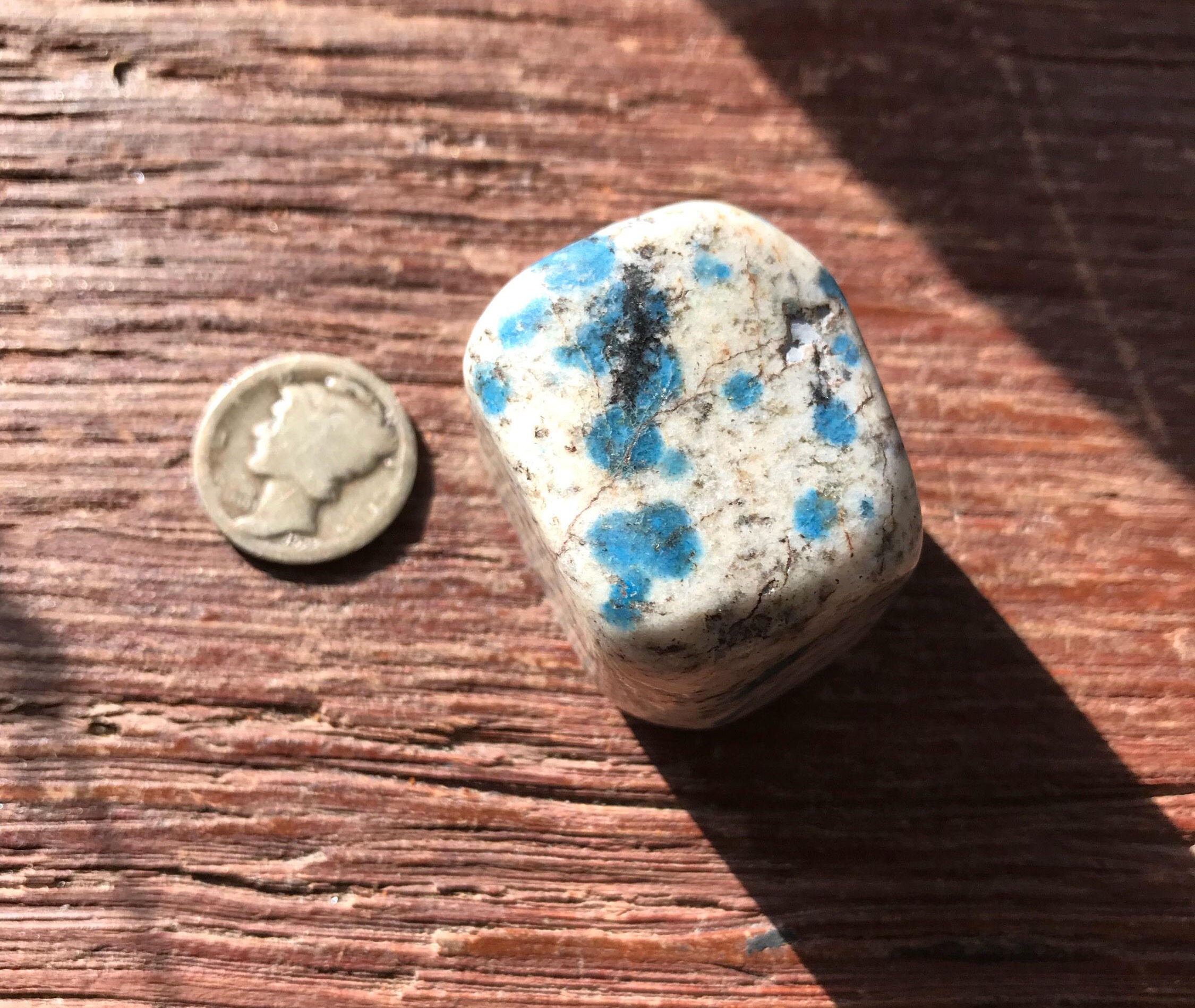 K2 Stone, Azurite in Granite, K2 Mountain, Pakistan, Polished, 43.9 ...