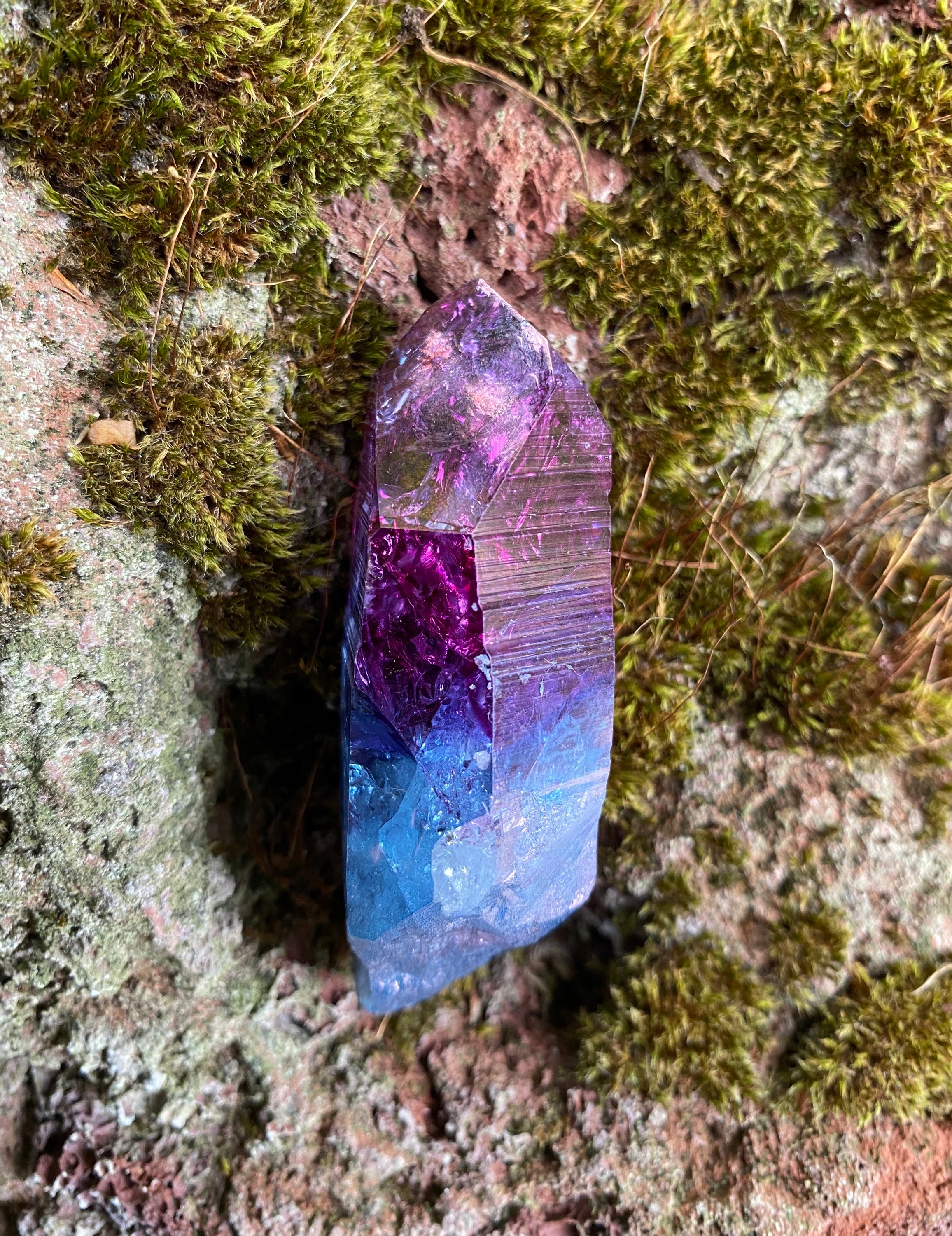 Blueberry & Raspberry Hybrid Aura Channeling Quartz, Arkansas, 39.80 ...