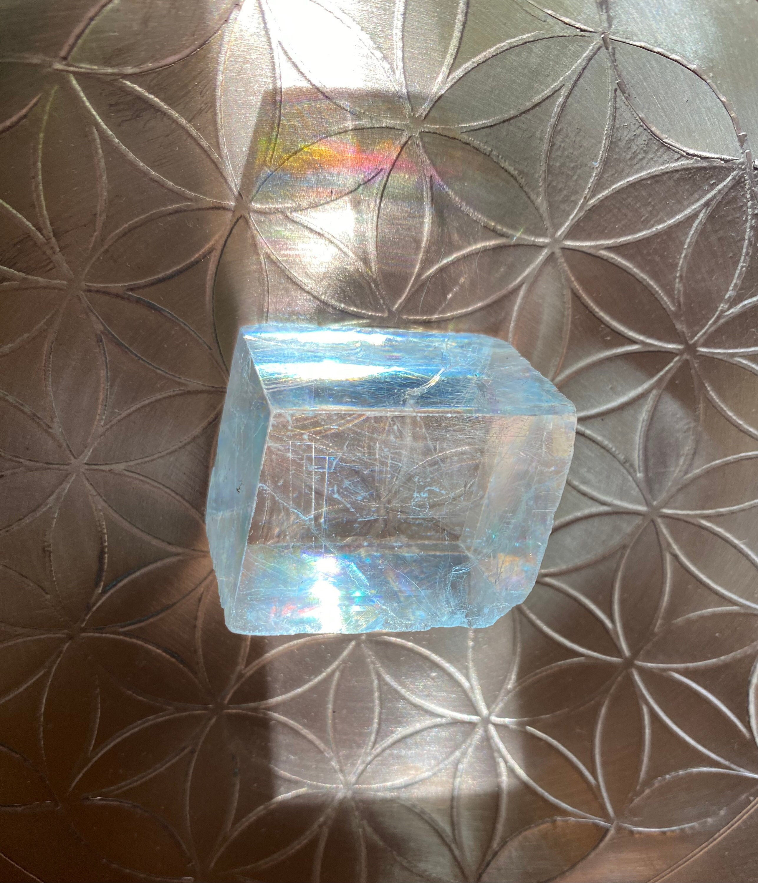 CALCITE, Optical, aka Viking Sunstone, Raw, Silver Veils, Rainbow ...