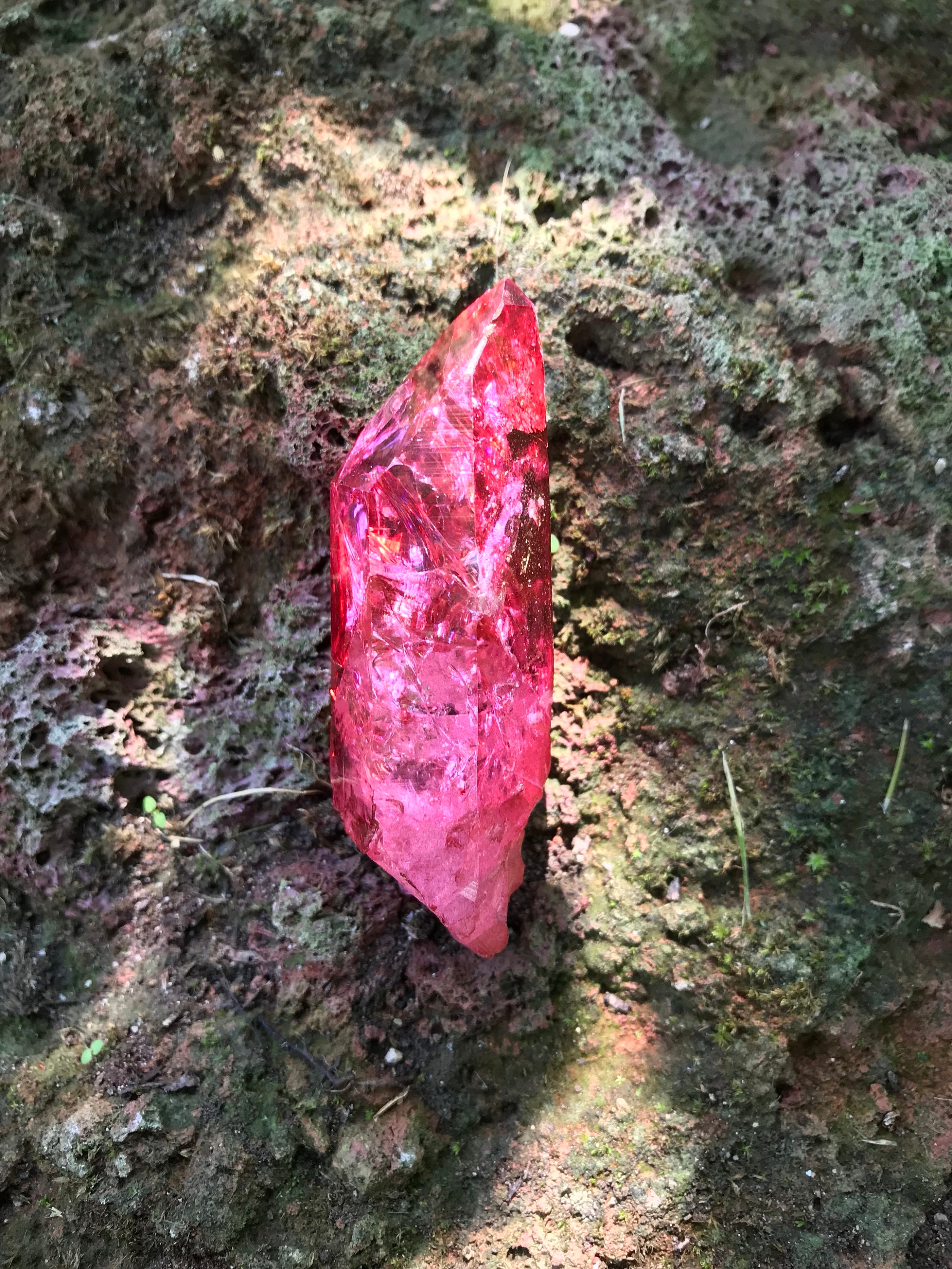 Channeler, Ruby Aura Quartz, 7-3 Raw Crystal, Rainbows, Keeper of the ...