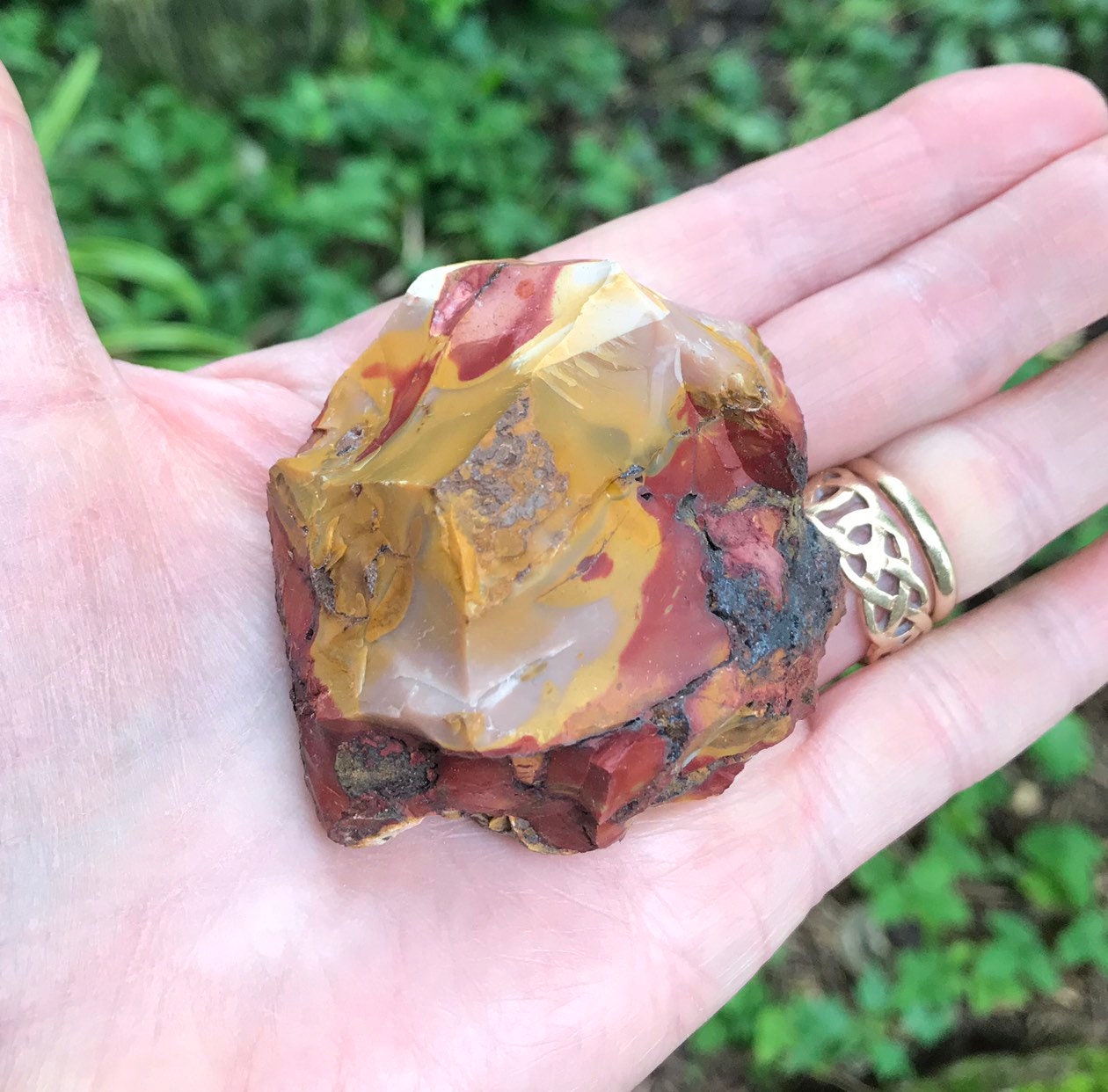 Sold to Julio 7/8* Raw Mookaite Jasper Palm Stone, 99.3 Grams ...