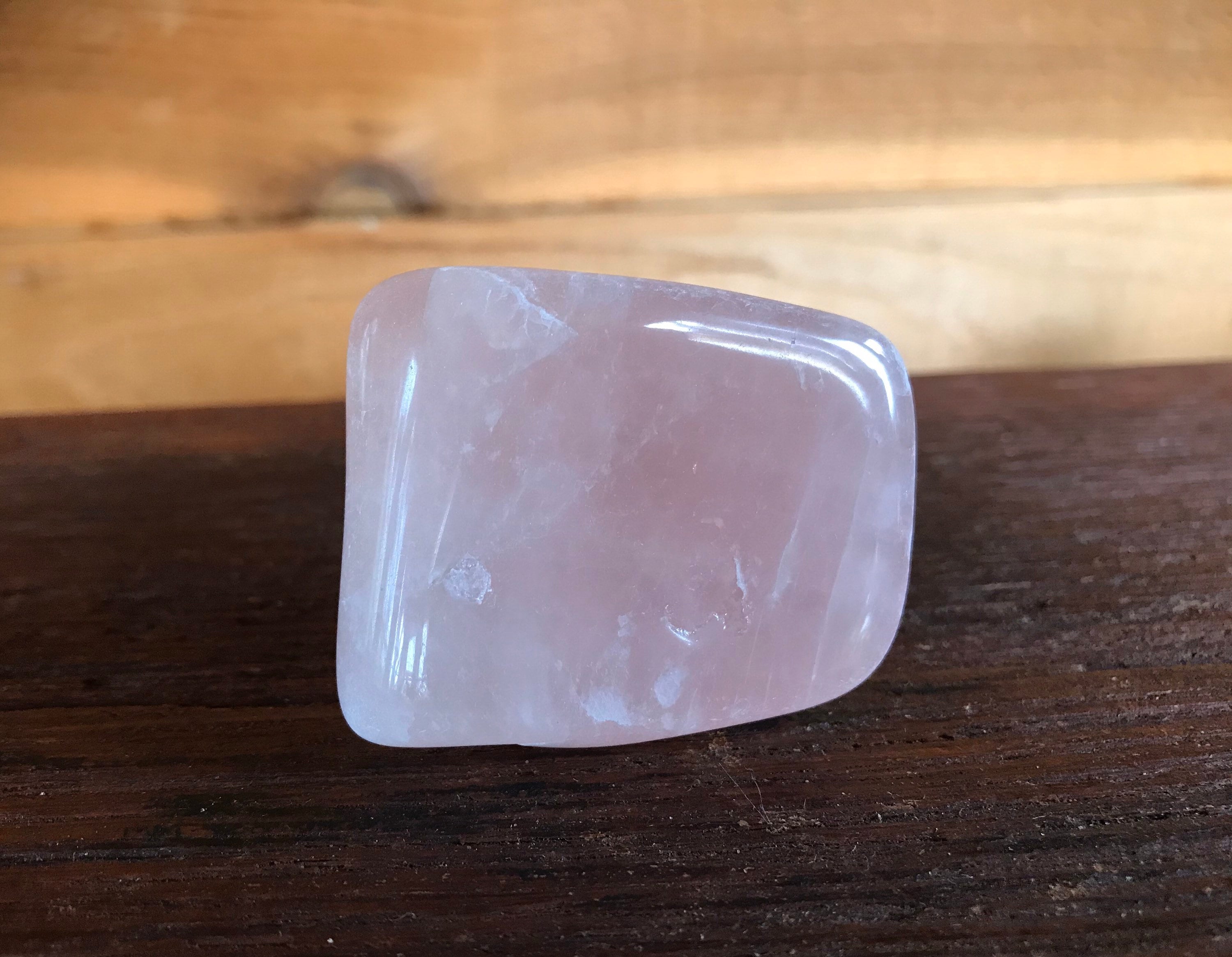 Rose Quartz, Polished Palm Stone, Madagascar, 100.80 Grams, CR6991