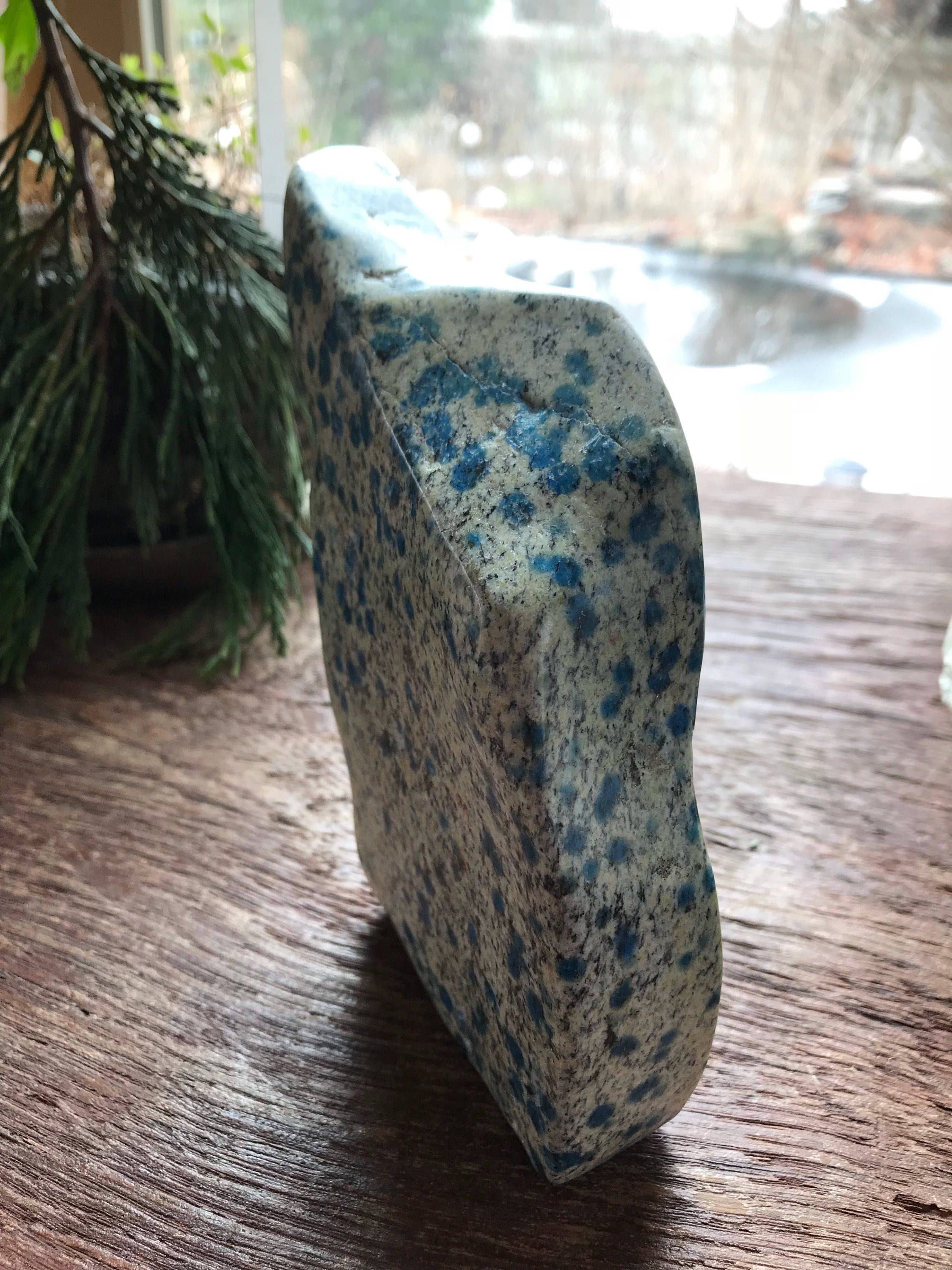 K2 Stone, 1.69 LB, Large, Self-Standing, Azurite in Granite, K2 ...