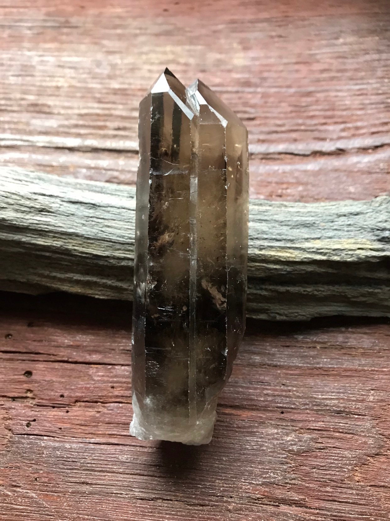 1/3 LBS Smokey Quartz Point, Raw, Twinning, Etched, Silver Veils ...