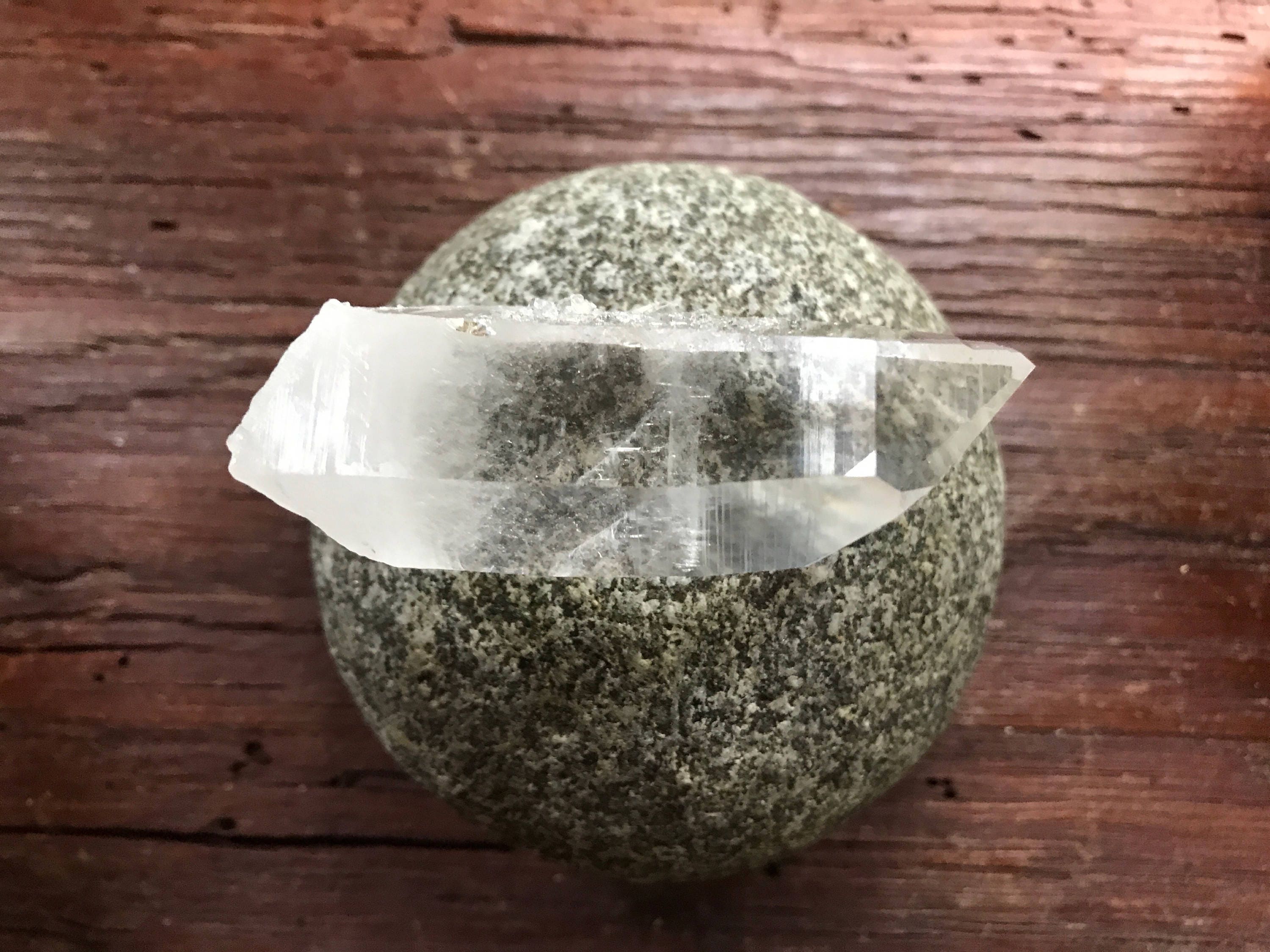 Raw Quartz Single Crystal Point, Arkansas, 63.1 Grams, CR2050