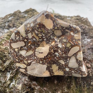 Pudding Stone, 1 LB+ Free Form, Polished Standing Conglomerate Stone ...