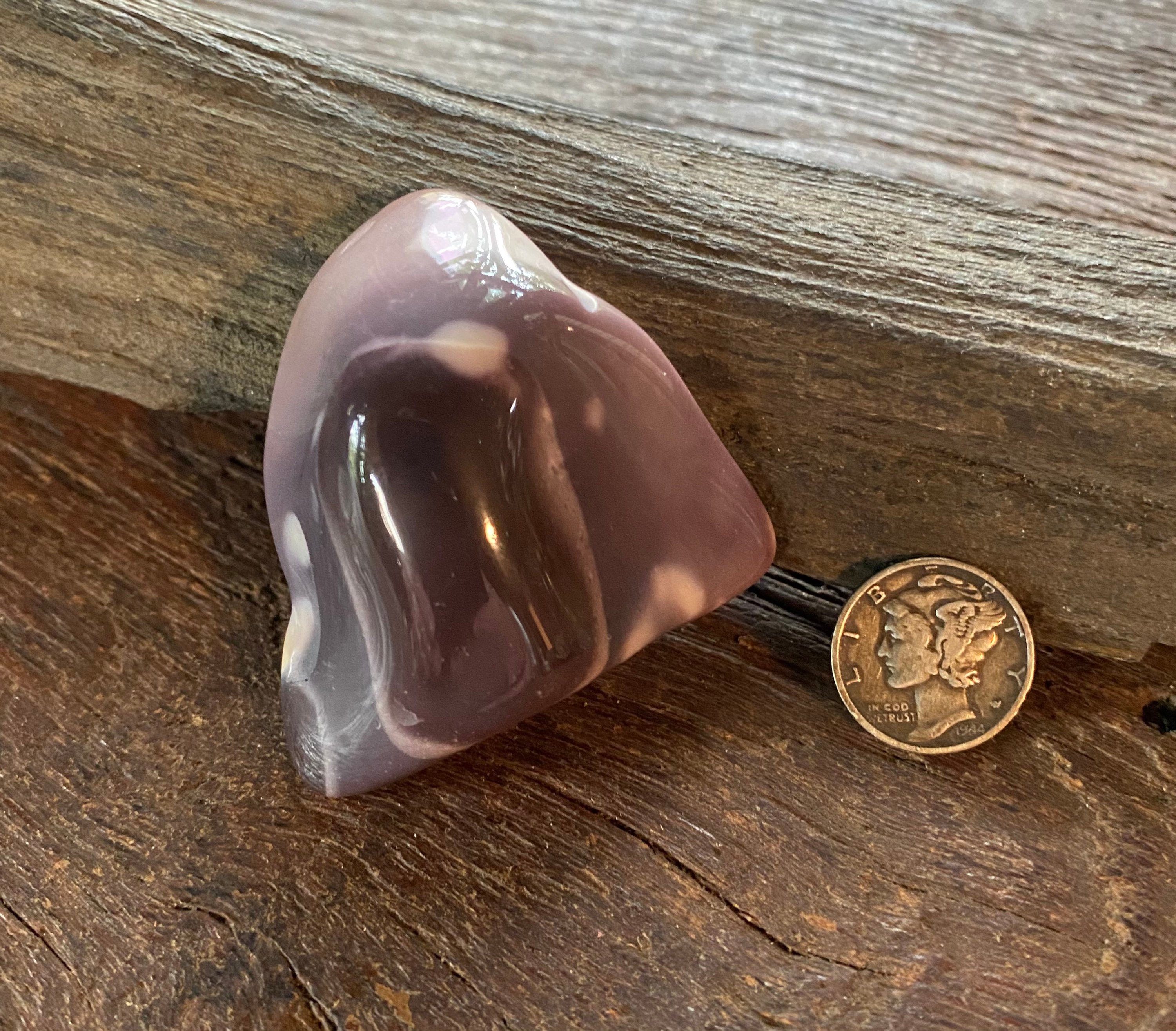 Mookaite Jasper Free Form Palm Stone, Purple, Orbicular, Dendritic ...