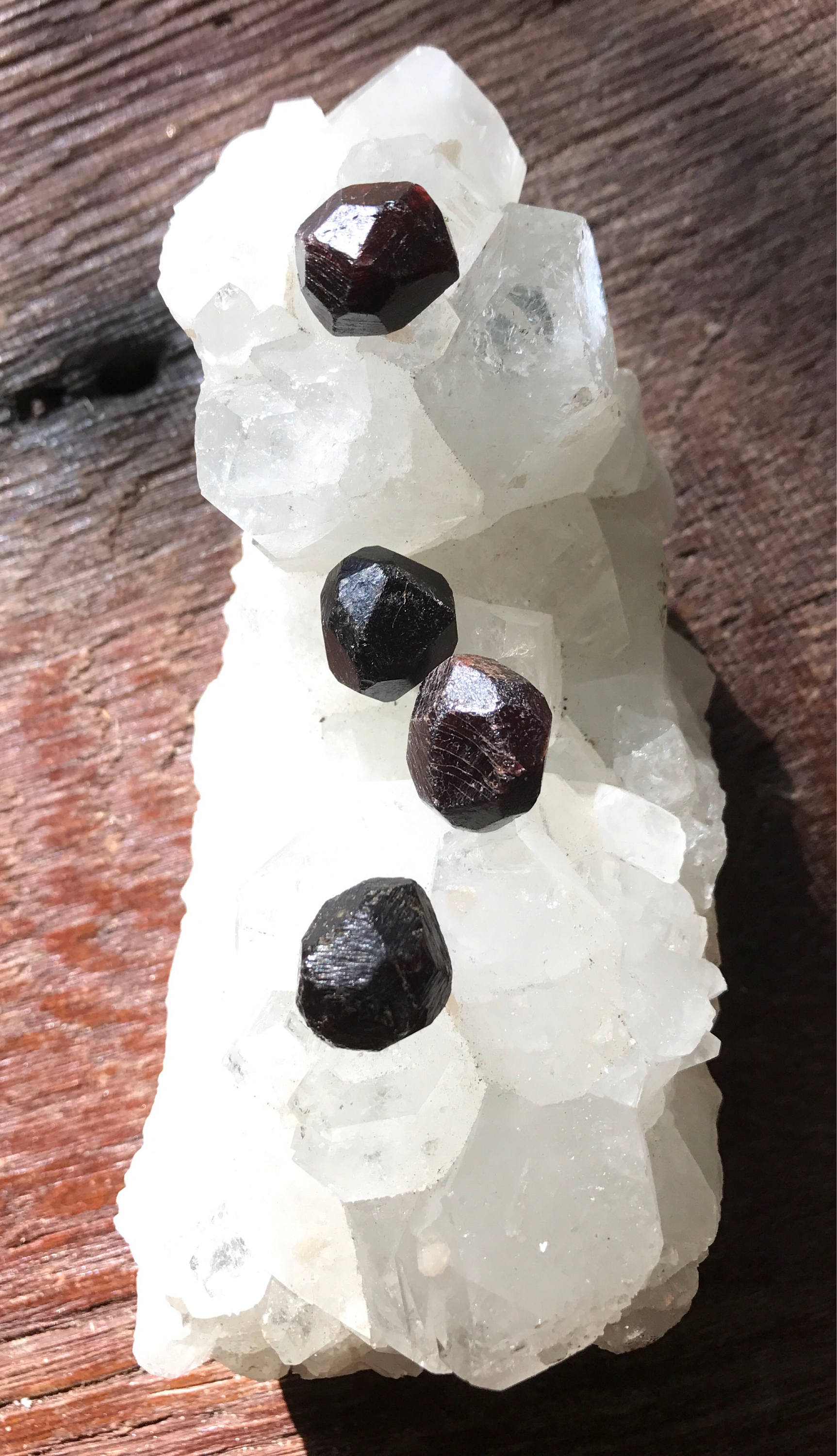 Raw Garnet Crystals, Parcel of 4 Each, 26.0 Grams, 130 Carats, CR2216