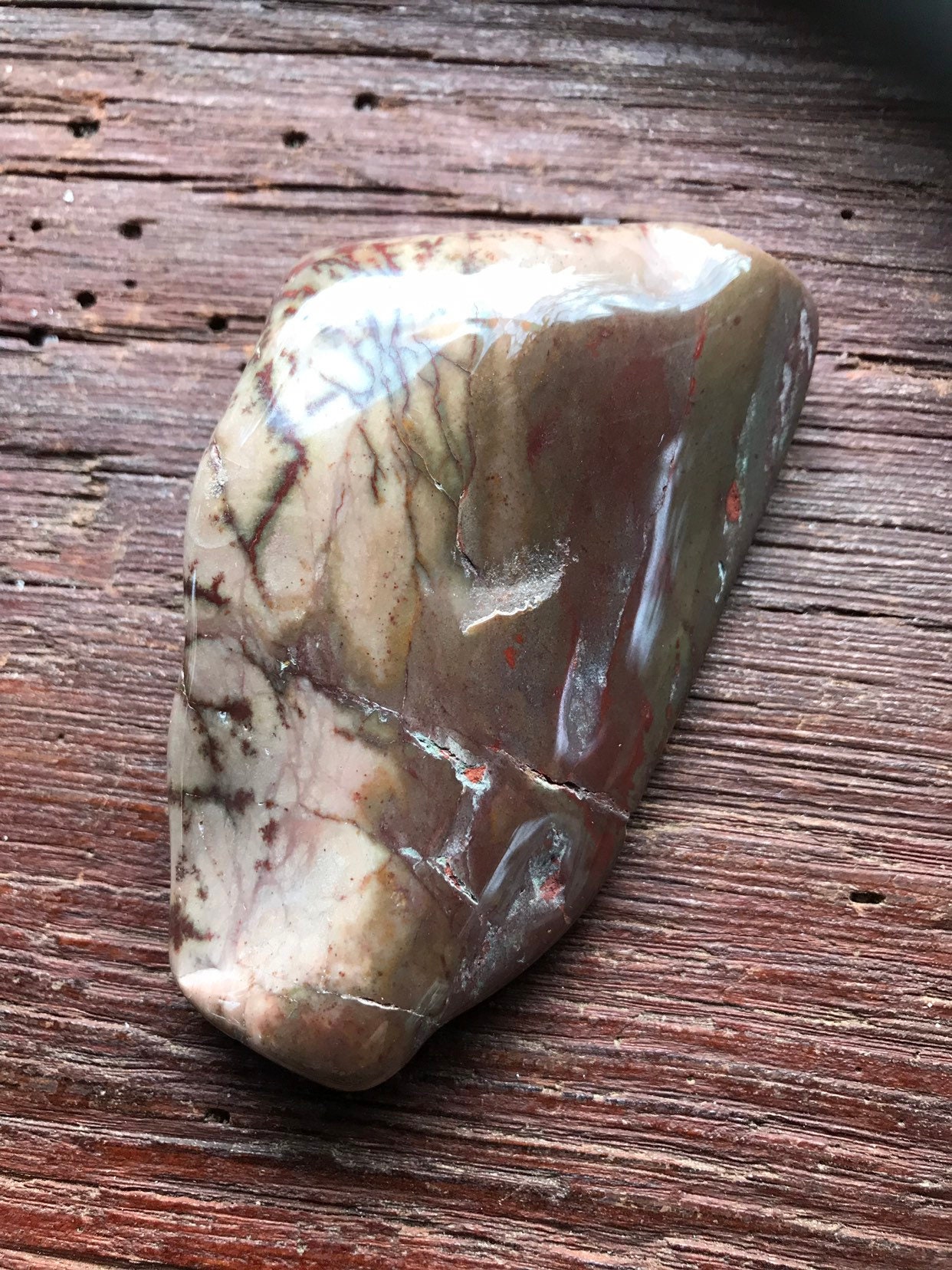 1/3 LB Red Butte Jasper, Red Plume Agate, Polished Palm Stone ...