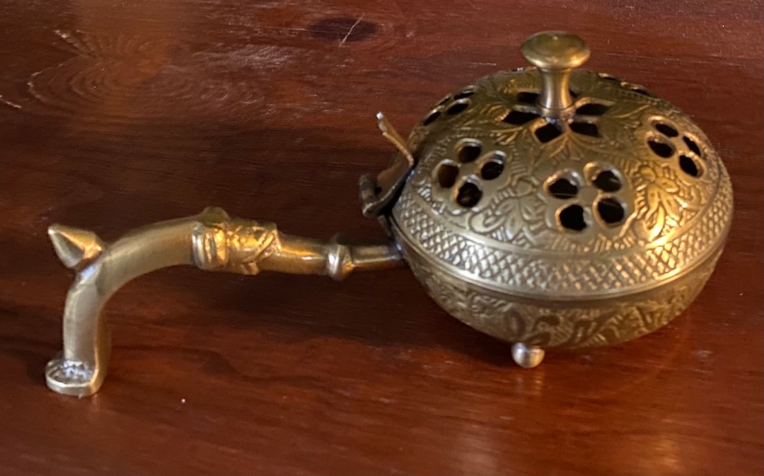 Brass Censer With Attached Lid and Handle, Vintage, CHOOSE, IB11456 - Etsy