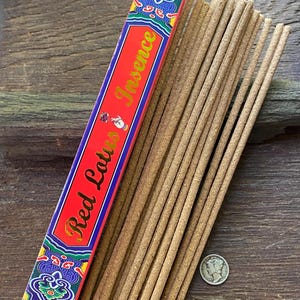 Red Lotus Brand Tibetan Incense, 9" Sticks, 23 Sticks per Box, 75 Grams ...