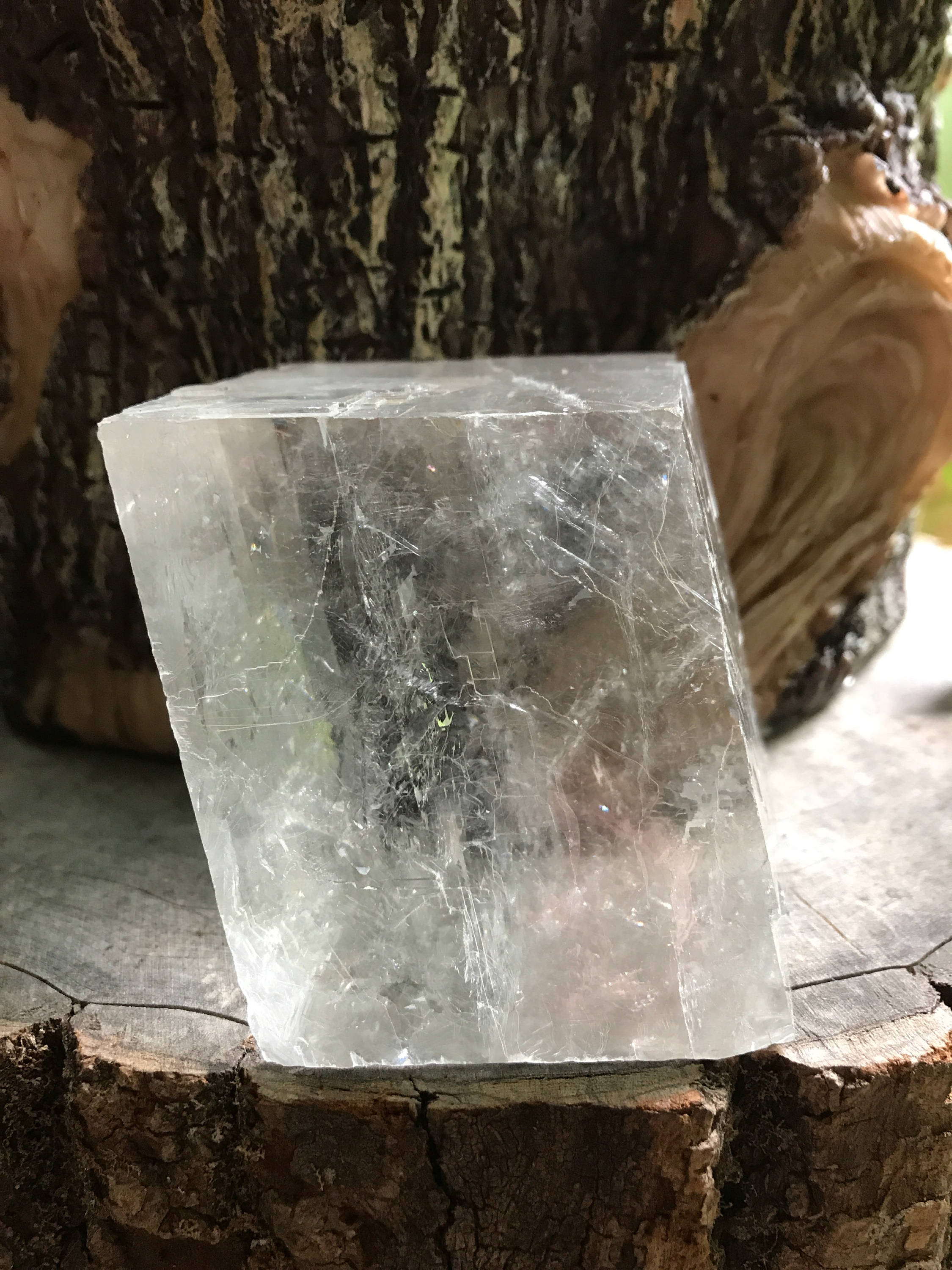 X-Large Optical Calcite Crystal, Rainbows, Viking Sunstone, Raw, Brazil ...