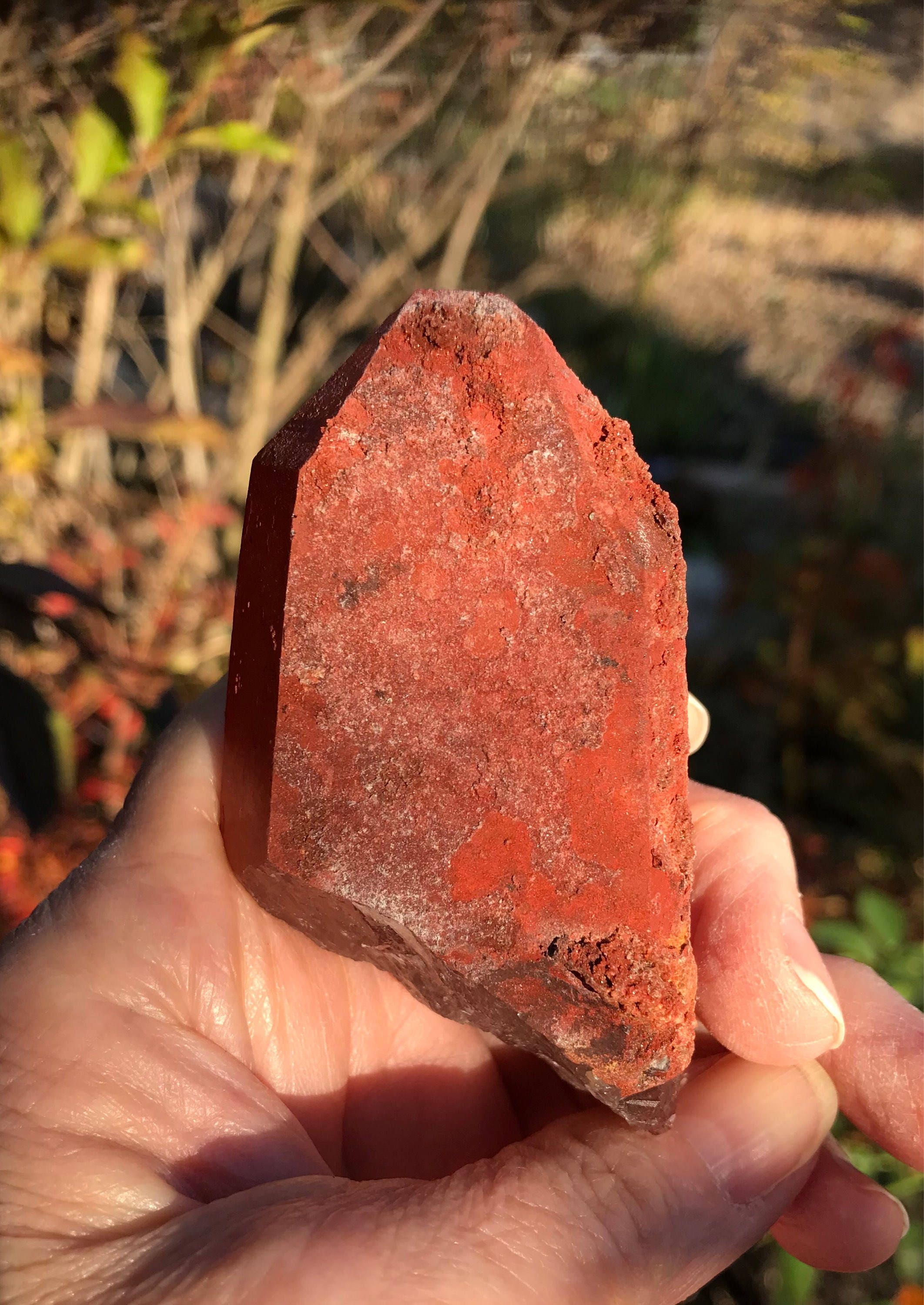 RED DRAGON Quartz, Large, Twinning, Raw, Red Hematite Coated, Morocco ...