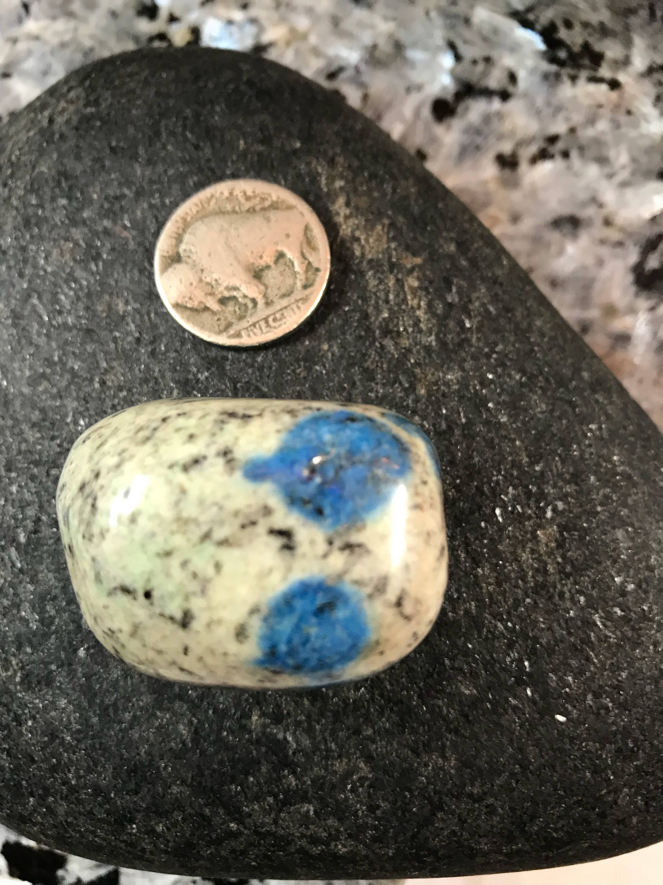 K2 Stone, Azurite and Malachite in Granite, K2 Mountain, Pakistan ...