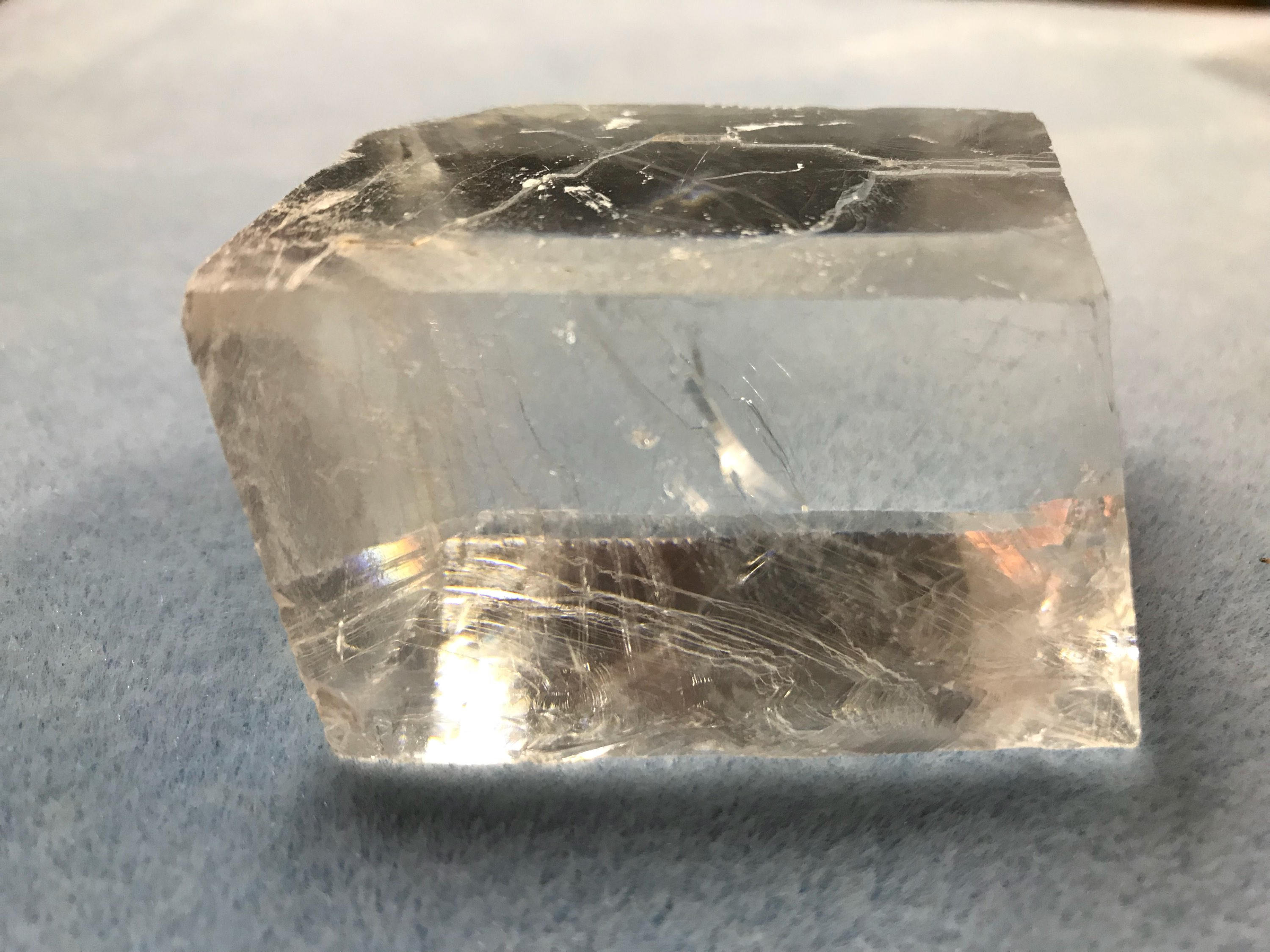 Last One! Optical Calcite Crystal, Viking Sunstone, Raw, Brazil, 147.6 ...