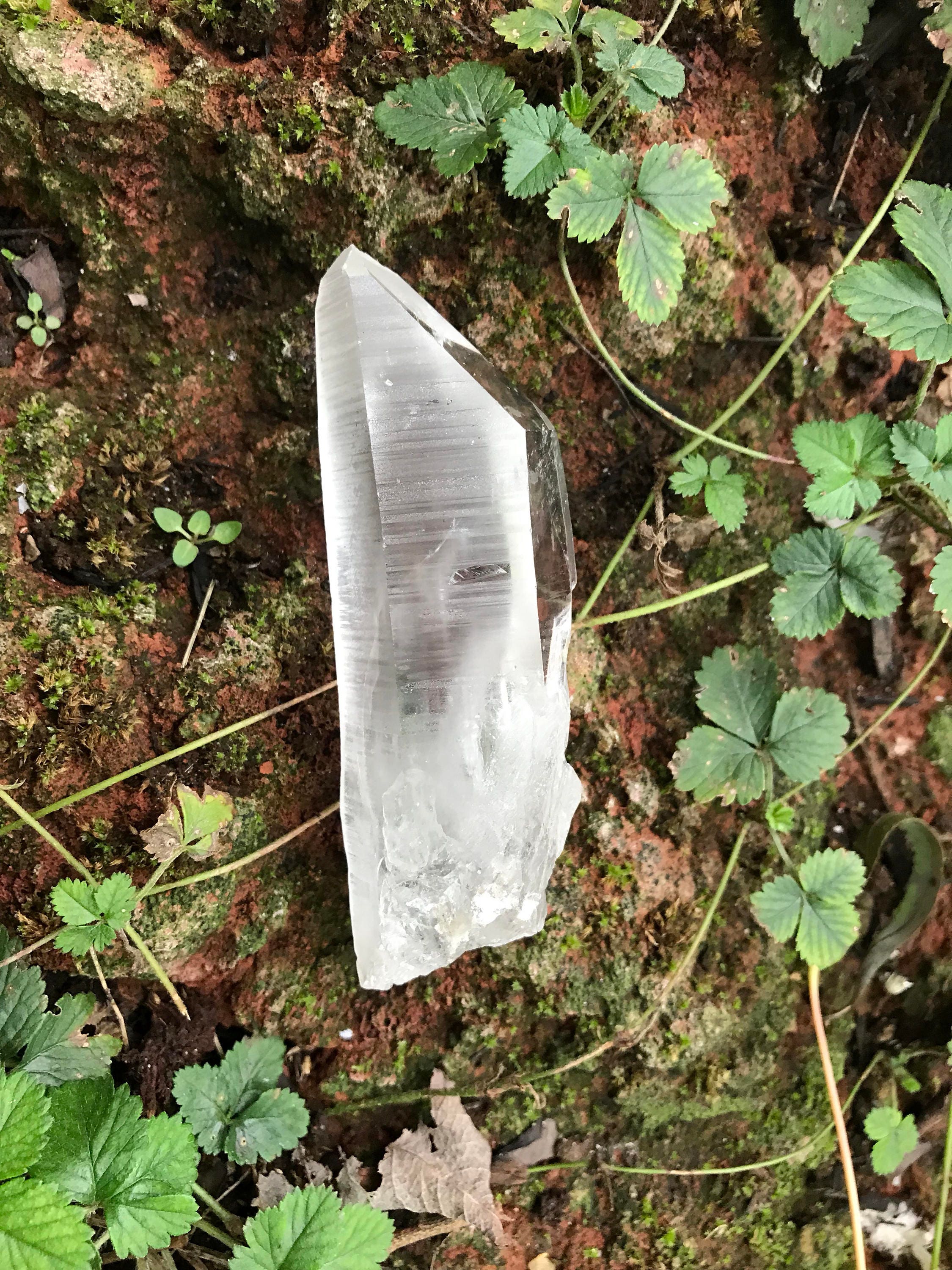 Raw Lemurian Quartz Point, Large Key, Mine Fresh, Brazil, 109.3 Grams ...